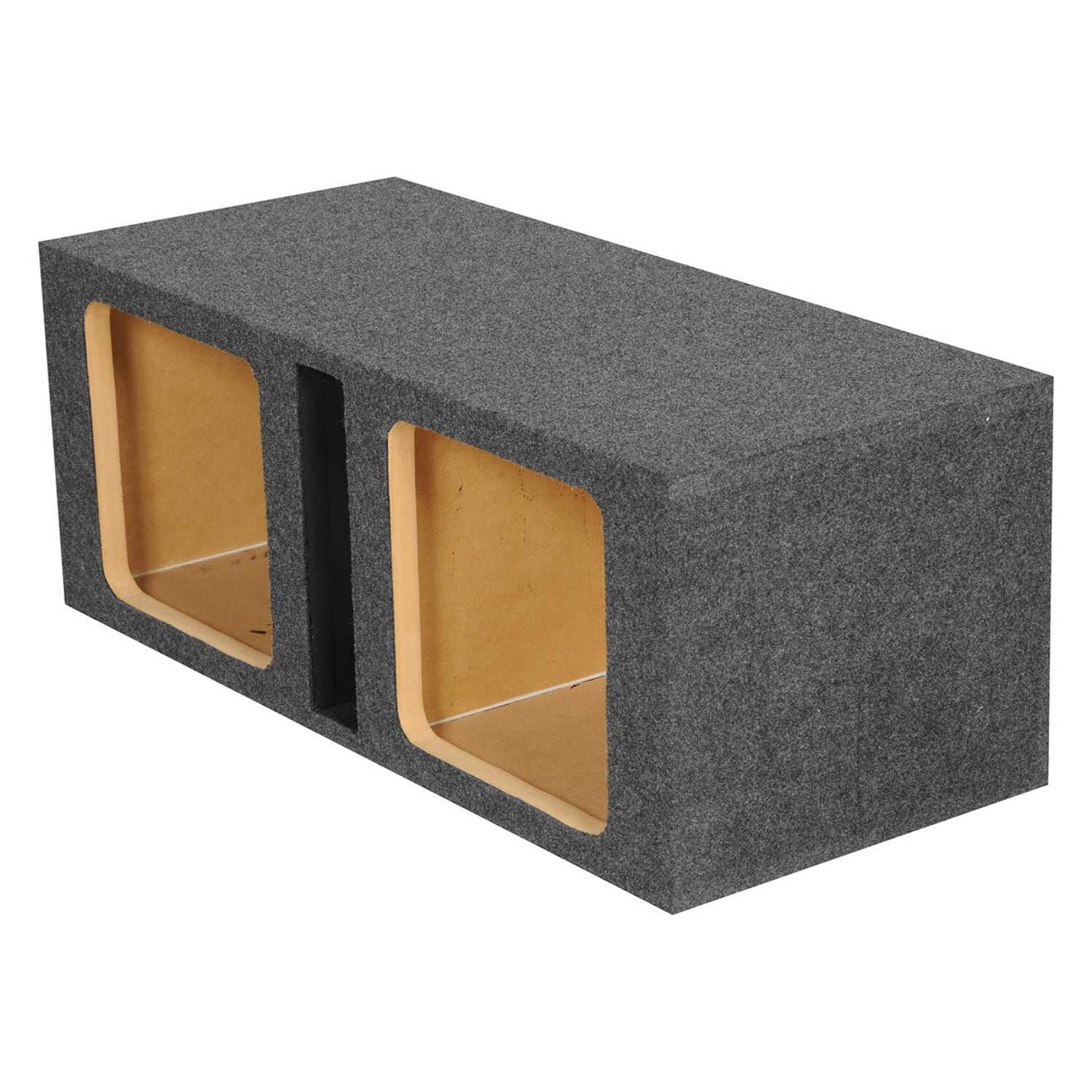 Empty Woofer Box Dual 12" Mdf Vented Bass Box Square - Walmart.com