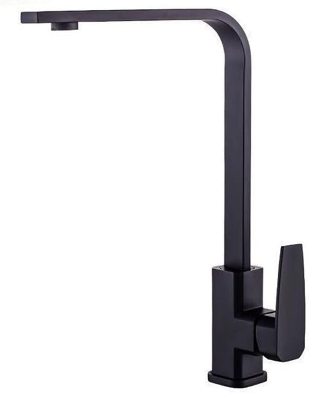 Square Kitchen Faucet Matte Black/Chorme Hot and Cold Kitchen Sink Tap ...