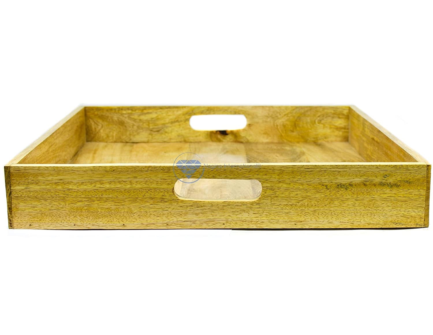 Square Kitchen Serving Tray | Wooden Decor Racks| Nagina International ...