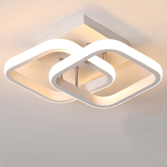 Square LED Ceiling Light Flush Mount Lamp Wram Light, White - Walmart.com