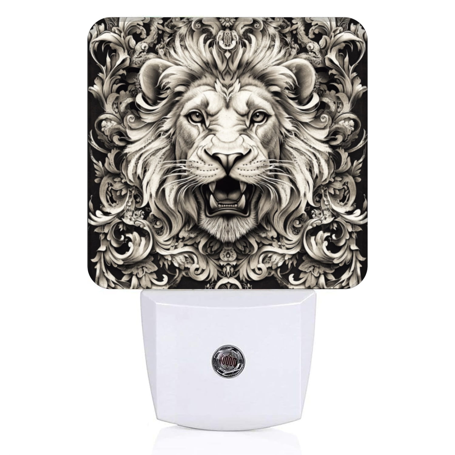 Square LED Night Lights Lamp with Dusk to Dawn Sensor, Black And White ...