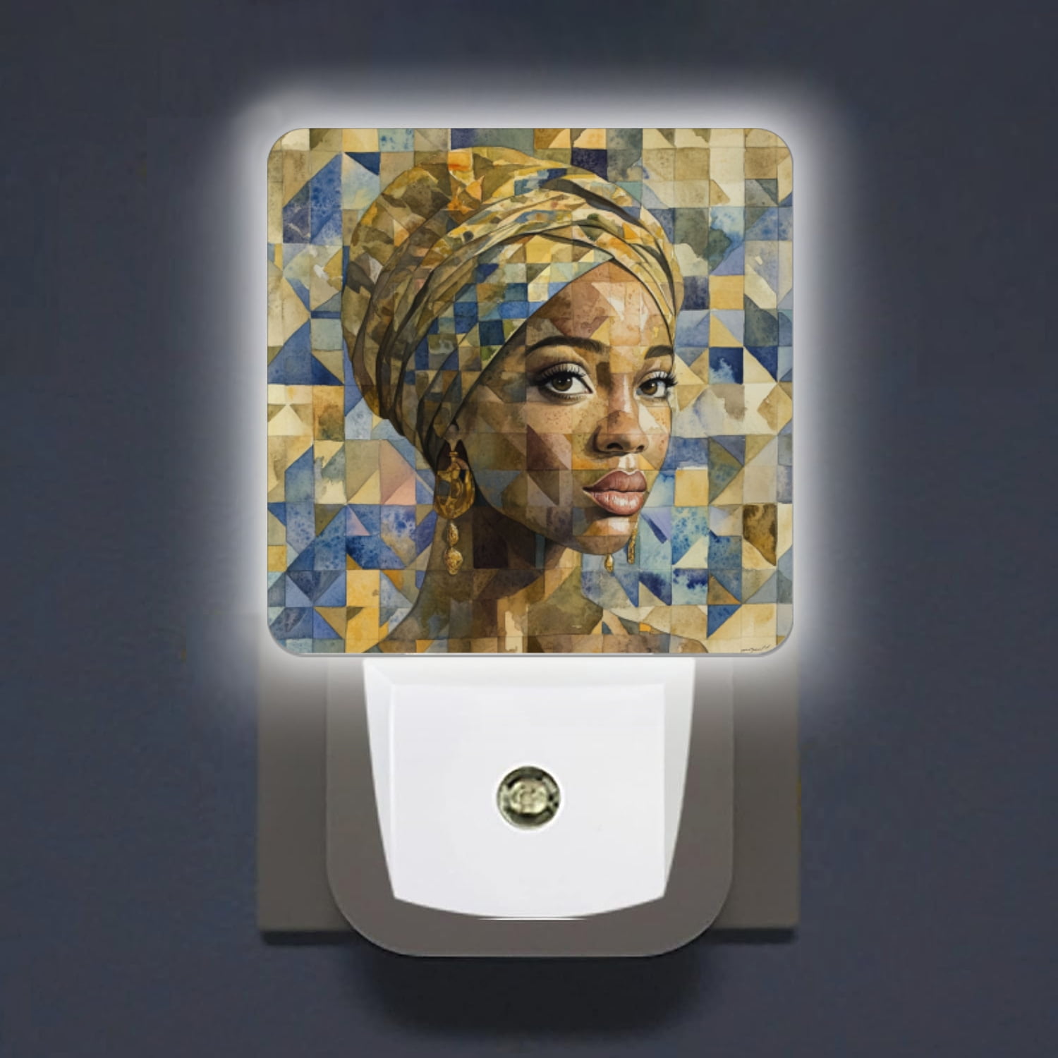 Square LED Night Lights Lamp with Dusk to Dawn Sensor, Collage Style ...