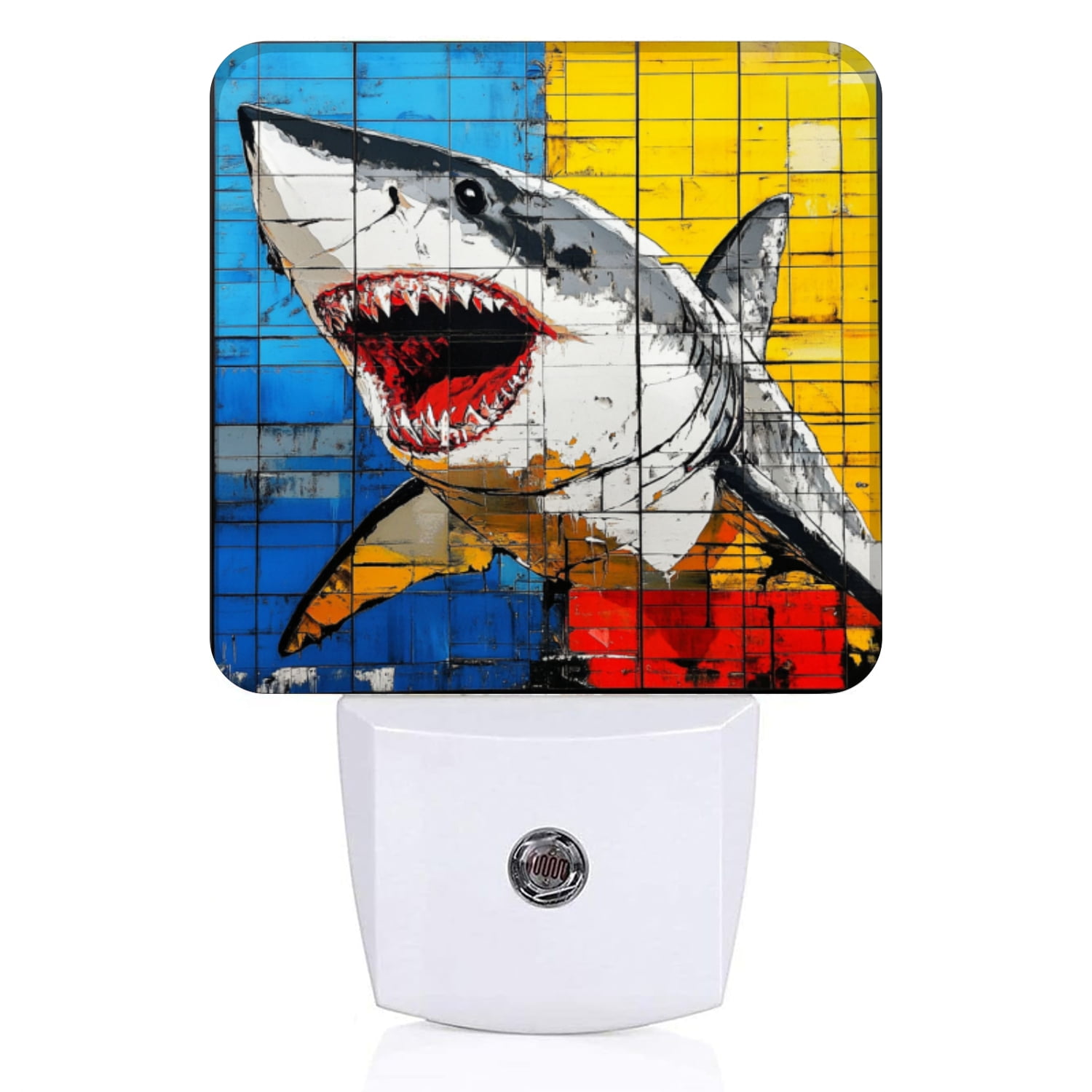 Square LED Night Lights Lamp with Dusk to Dawn Sensor, Color Block Of ...