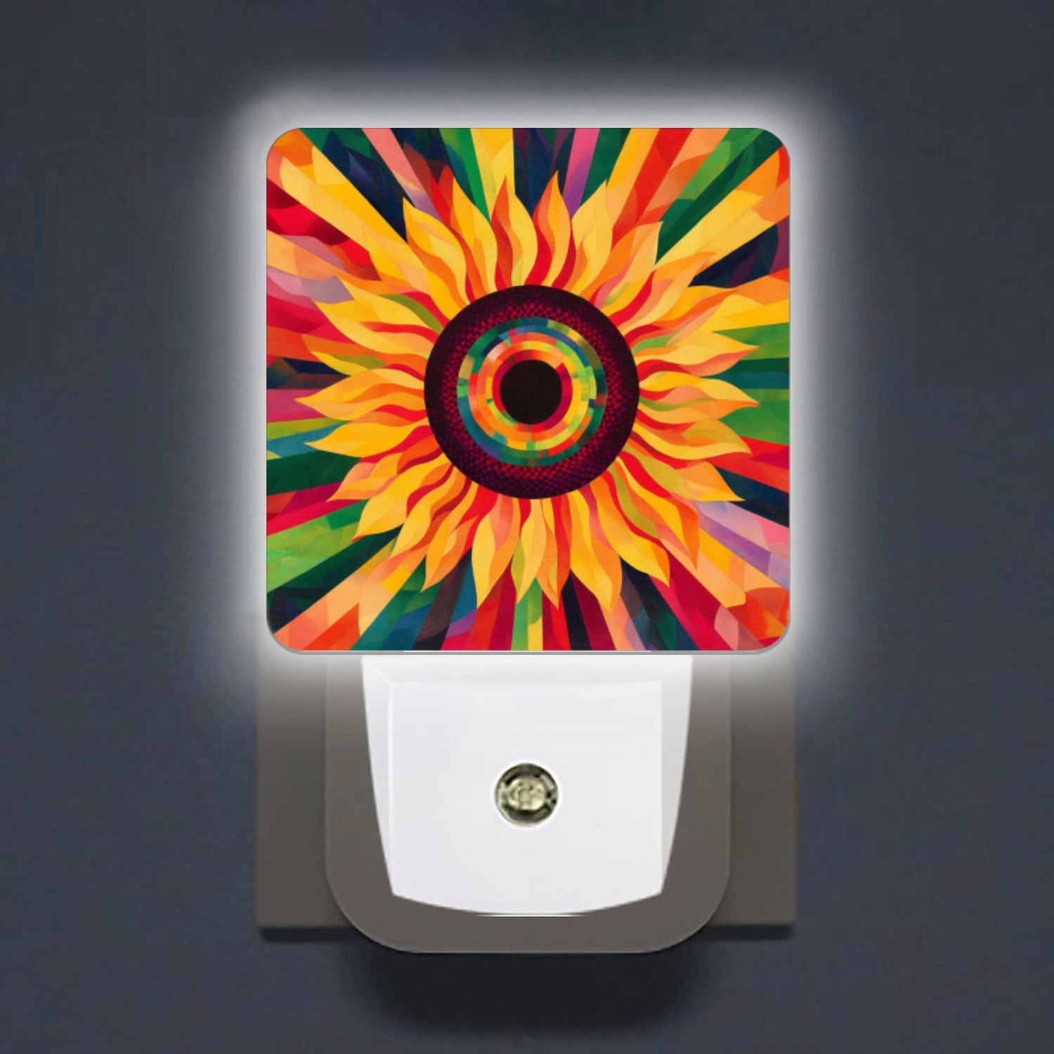 Square LED Night Lights Lamp with Dusk to Dawn Sensor, Dynamic ...