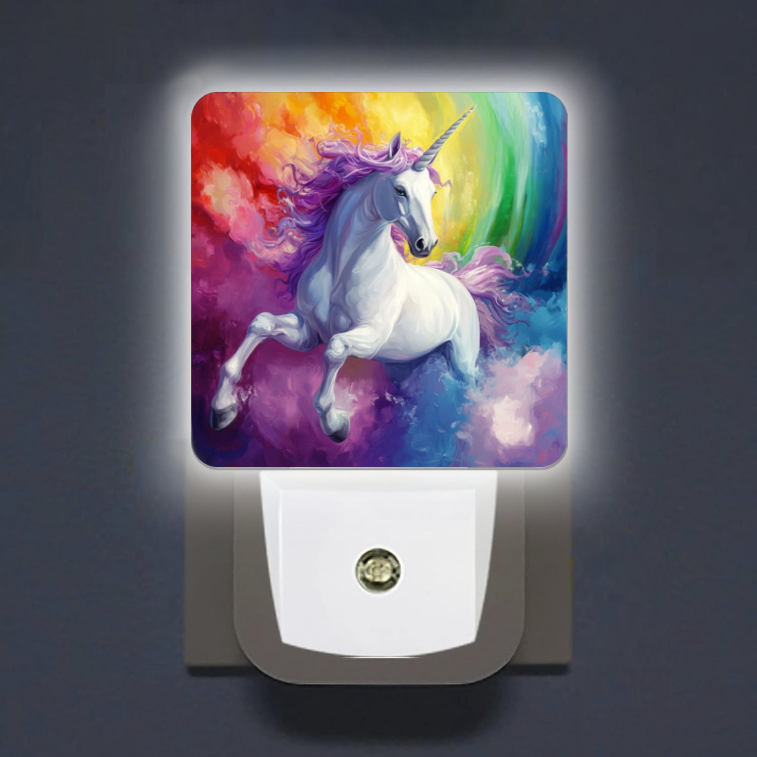 Square LED Night Lights Lamp with Dusk to Dawn Sensor, Graceful ...