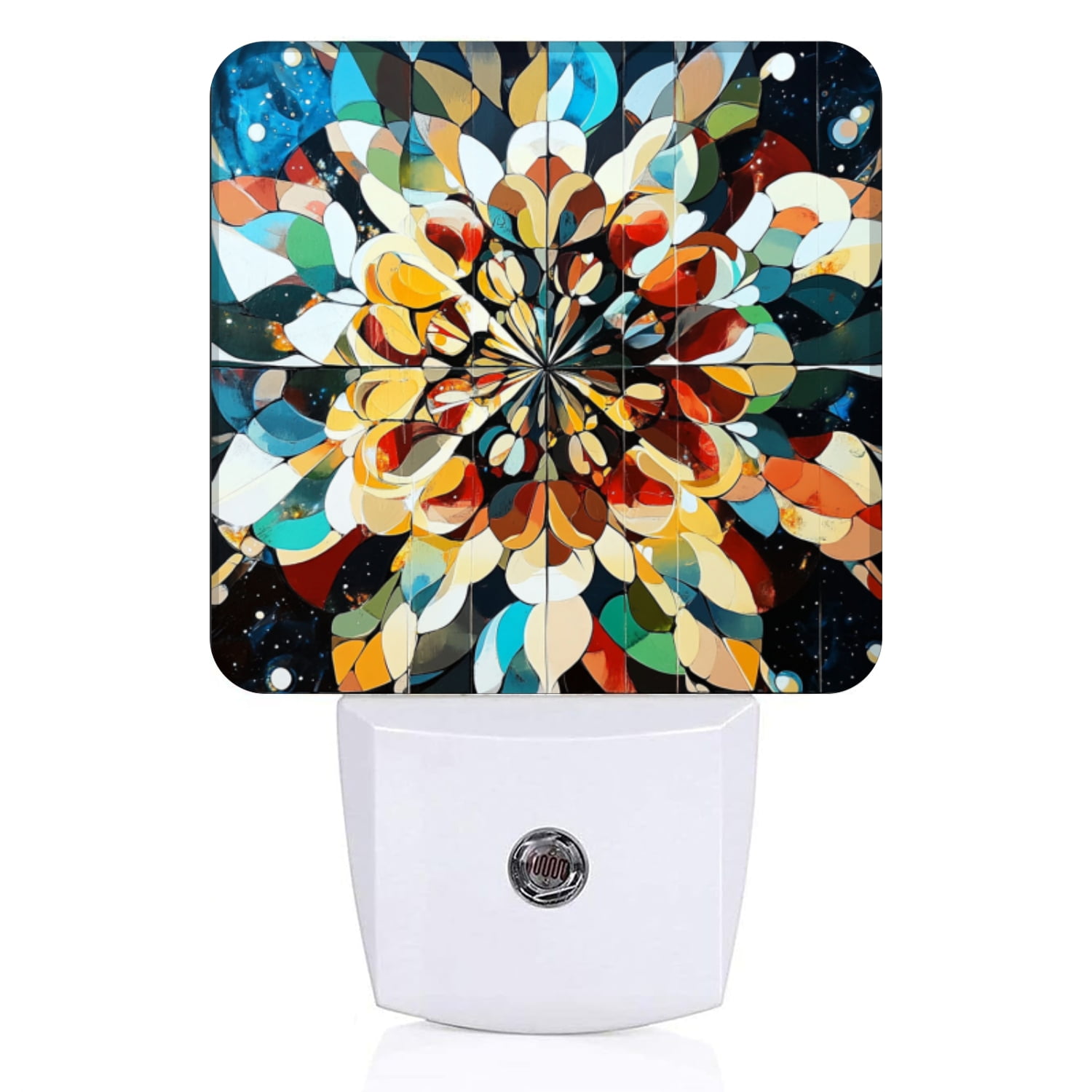 Square LED Night Lights Lamp with Dusk to Dawn Sensor, Stunning Color ...