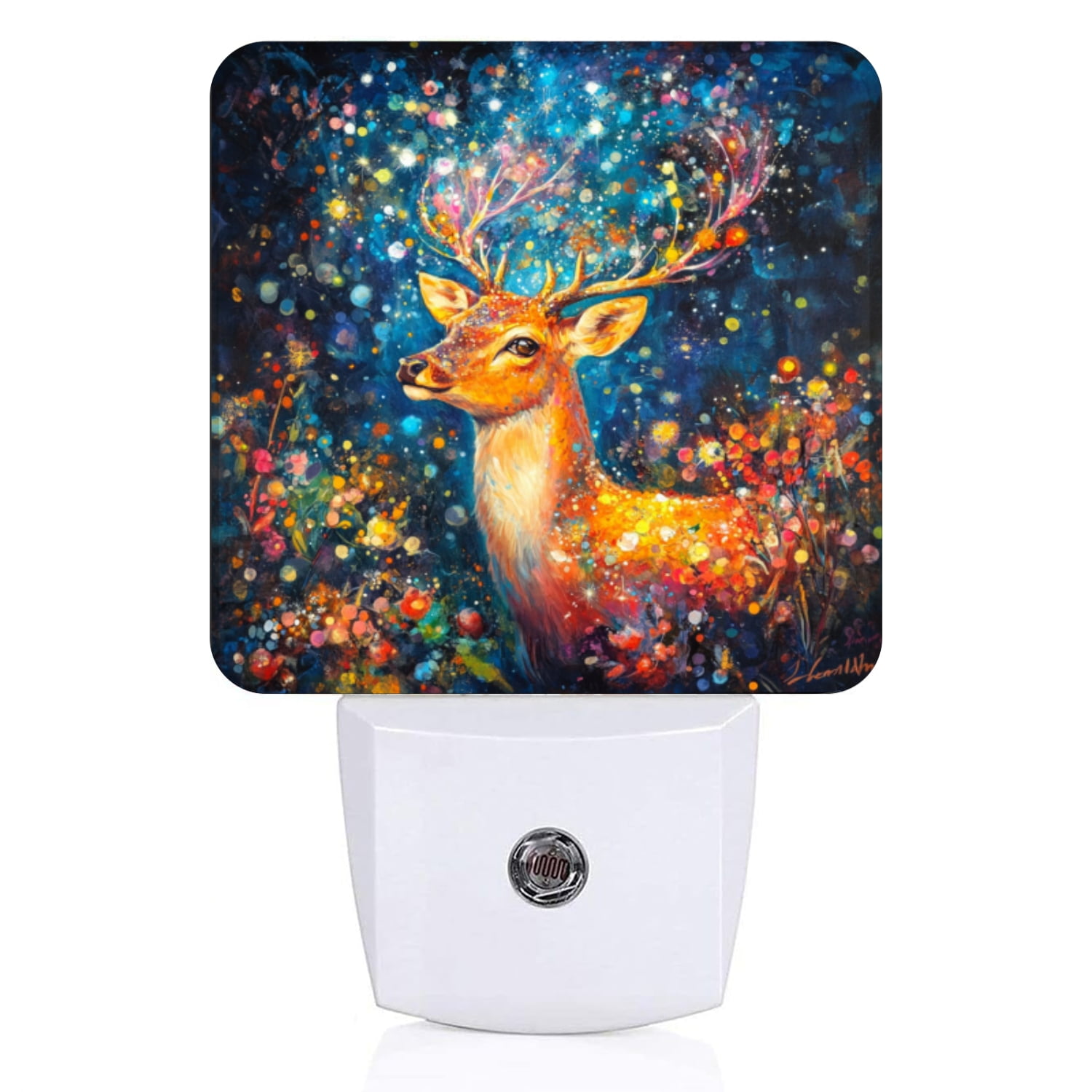 Square LED Night Lights Lamp with Dusk to Dawn Sensor, Stunning Dreamy ...