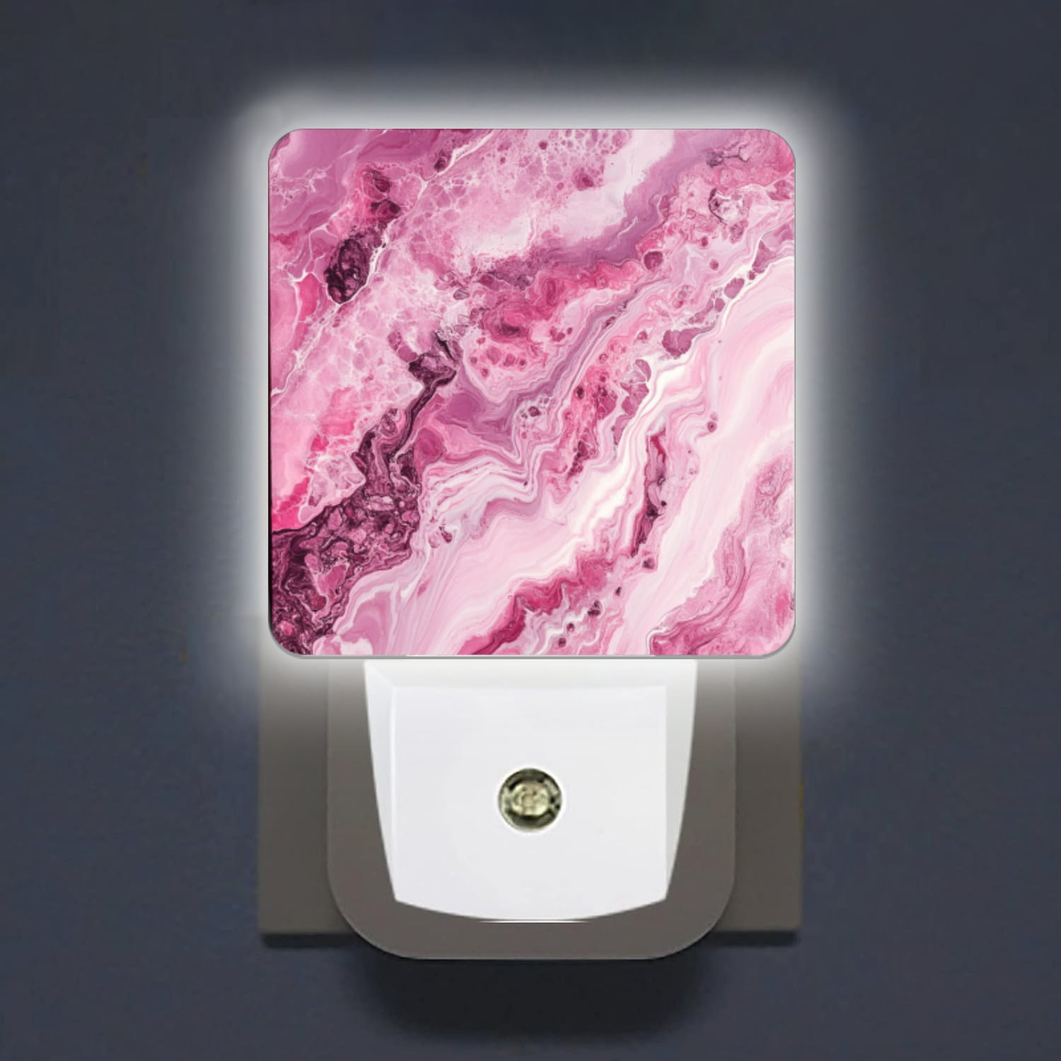 Square LED Night Lights Lamp with Dusk to Dawn Sensor, Stunning Fluid ...