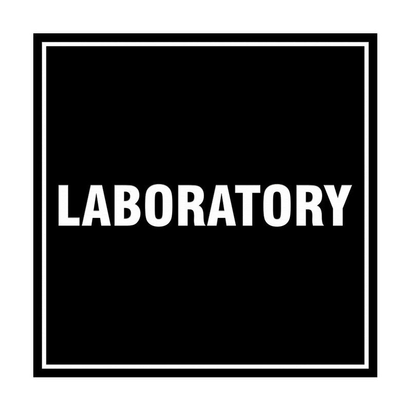 Square Laboratory Sign Size: 12 inch x 12 inch - Walmart.com