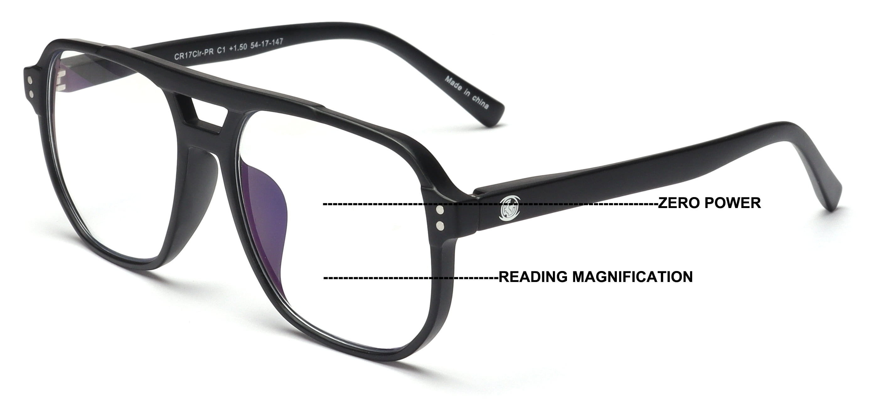 Square Large Lens Progressive Anti-Blue Reading Glasses – No Line, No ...