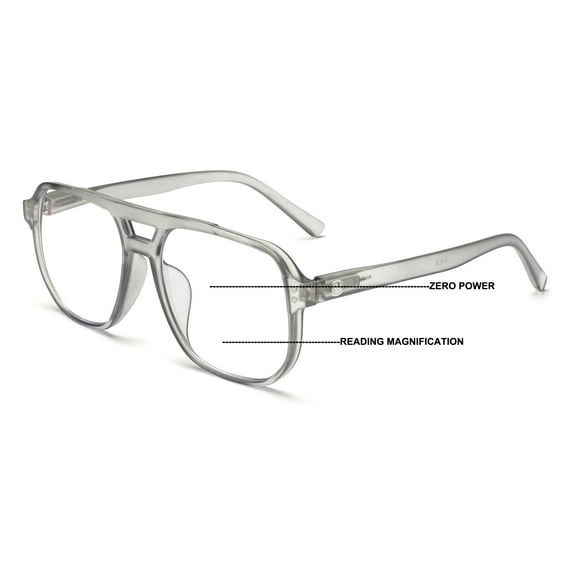 Square Large Lens Progressive Anti-Blue Reading Glasses – No Line, No ...