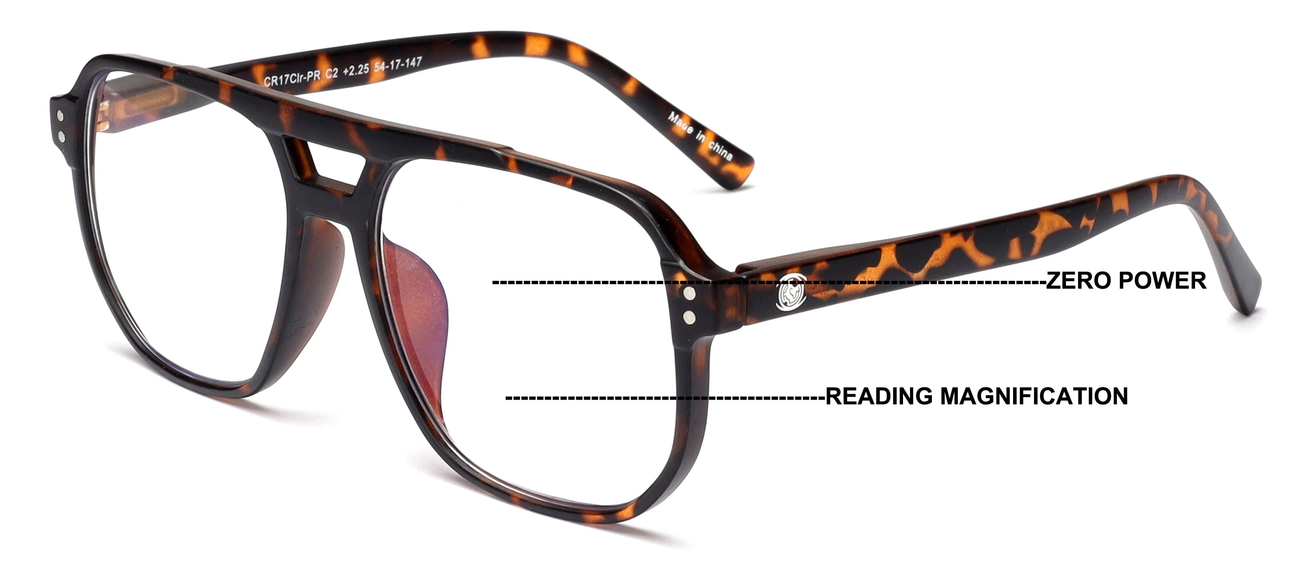 Square Large Lens Progressive Anti-Blue Reading Glasses – No Line, No ...