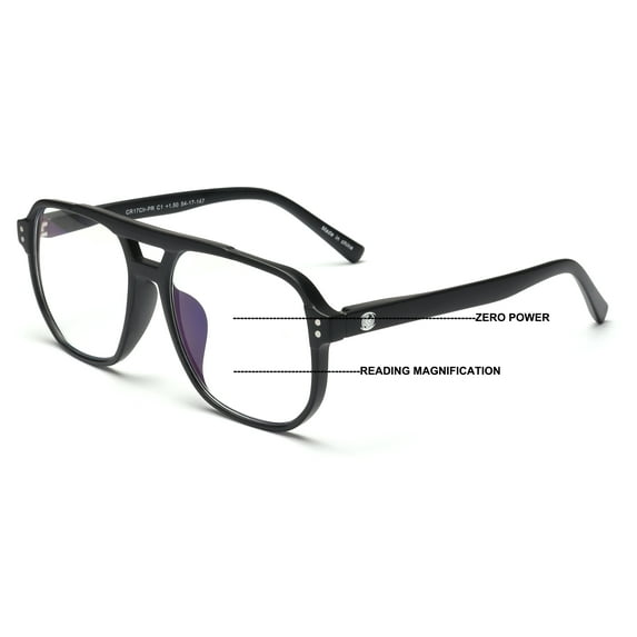 Square Large Lens Progressive Anti-Blue Reading Glasses – No Line, No ...