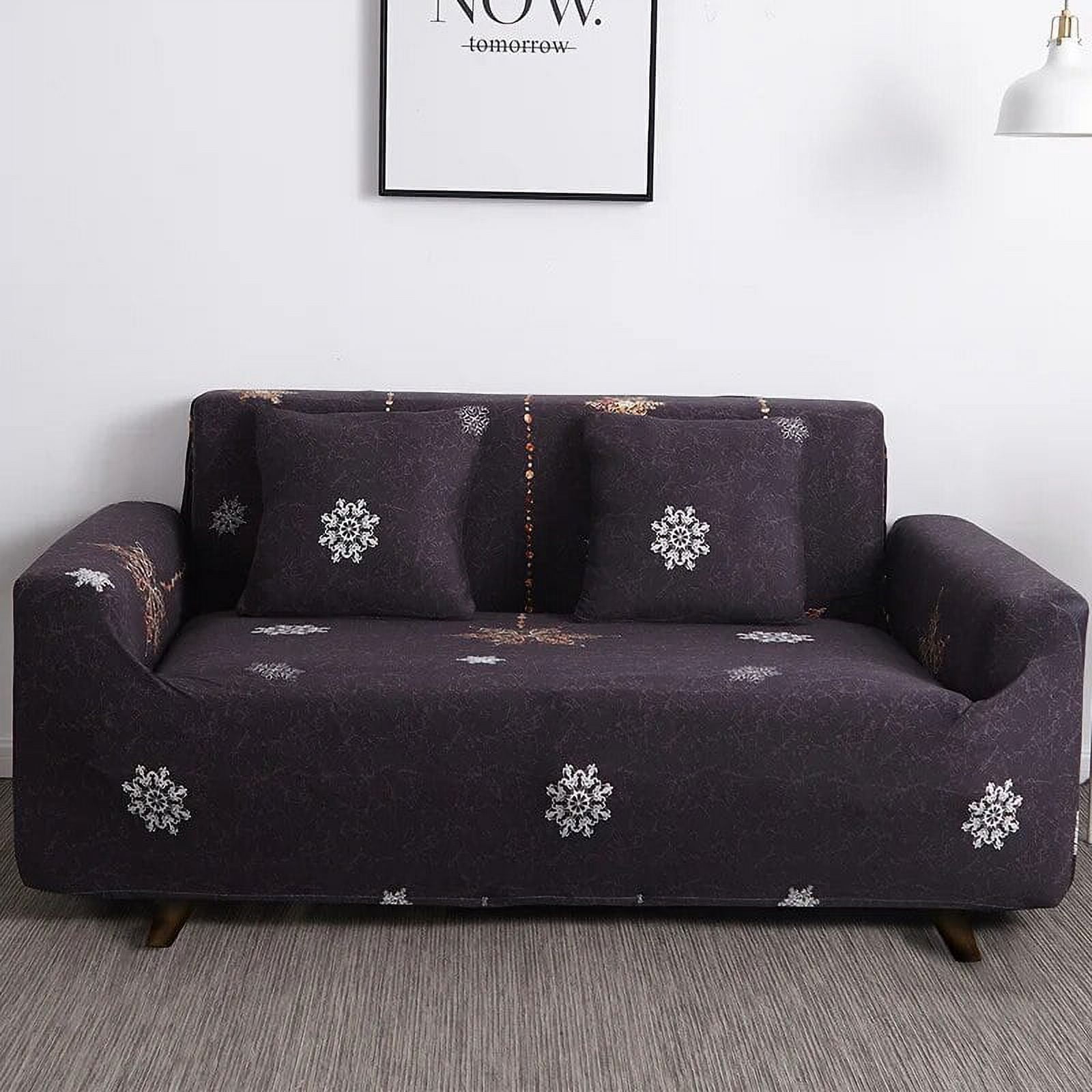 Square Lattice Printed L Shape Sofa Covers for Living Room Sofa ...