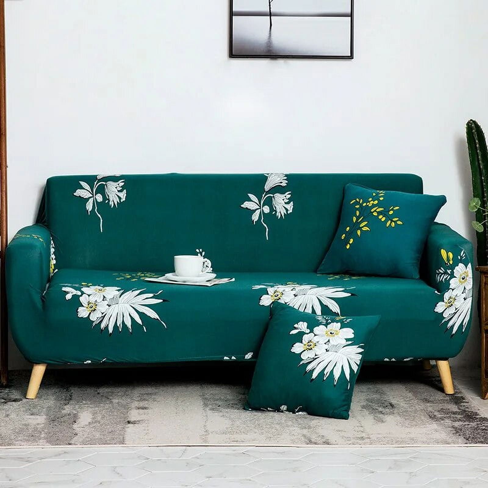 Square Lattice Printed L Shape Sofa Covers for Living Room Sofa ...