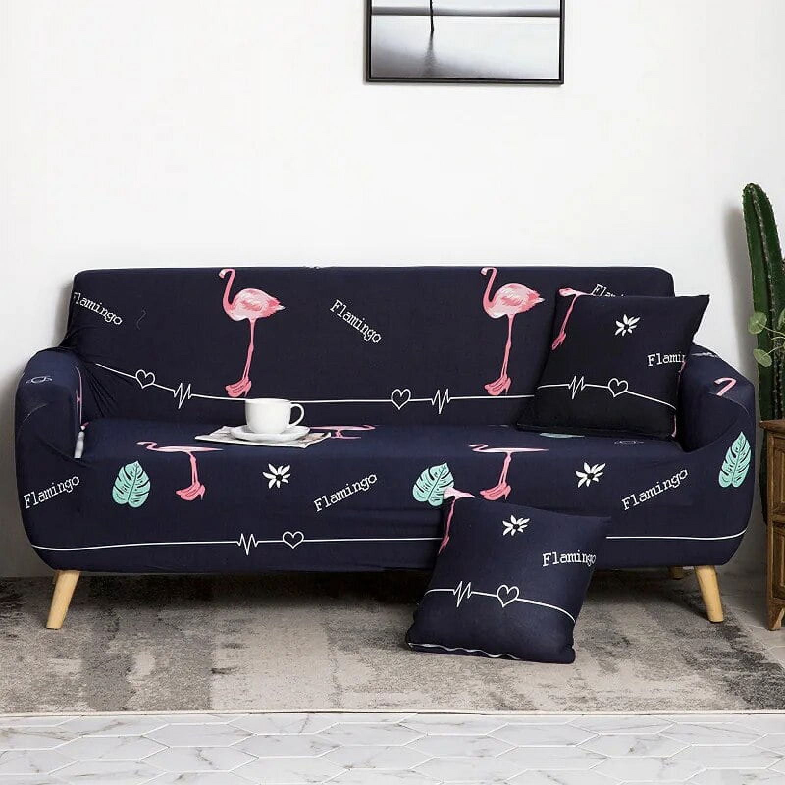 Square Lattice Printed L Shape Sofa Covers for Living Room Sofa ...
