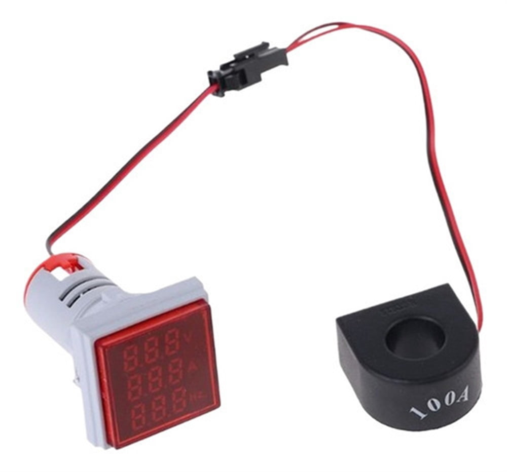 Square Led Digital Voltmeter Ammeter Hertz Red - Walmart.com