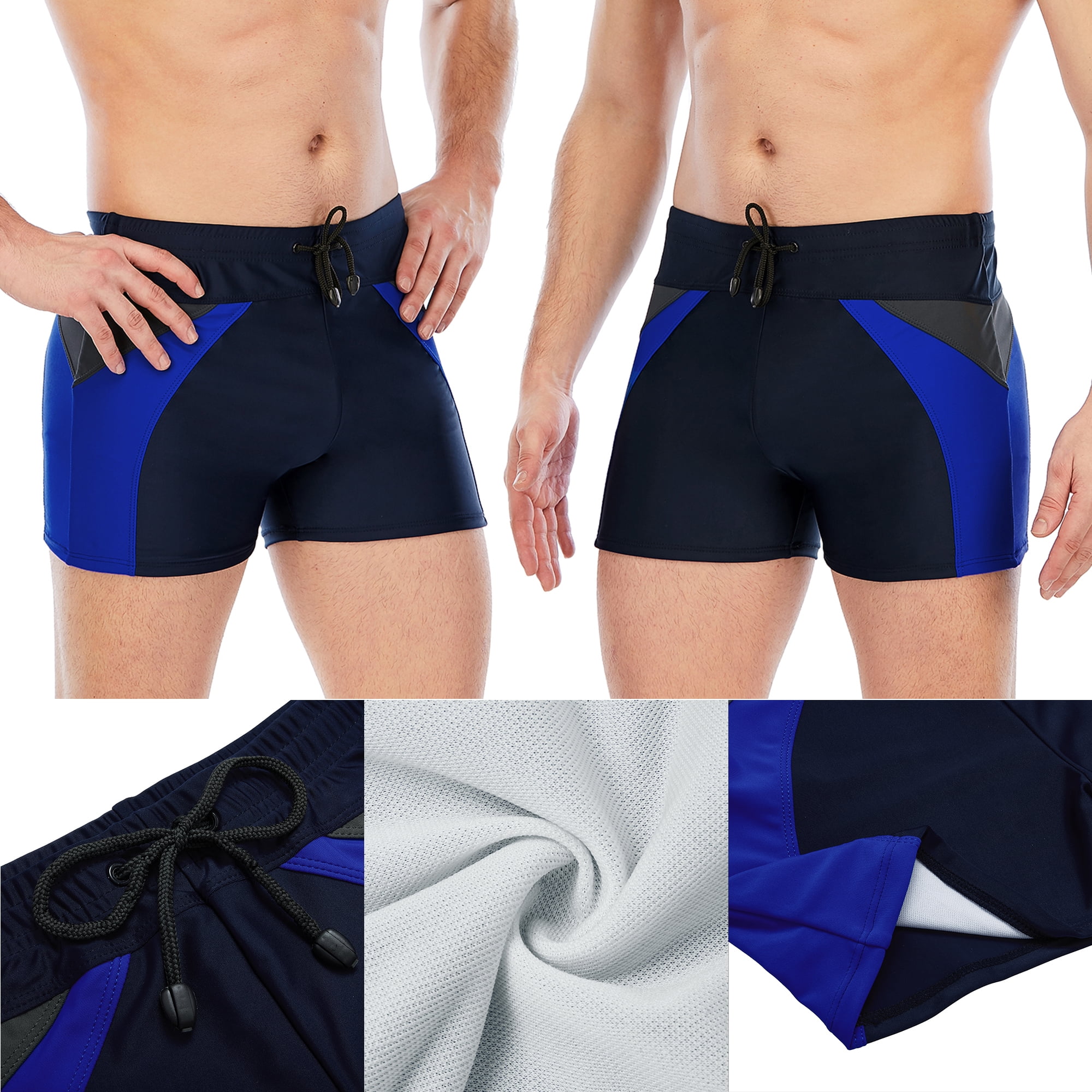 Square Leg Swim Briefs Athletic Quick Dry Bathing Suit Board Short for ...