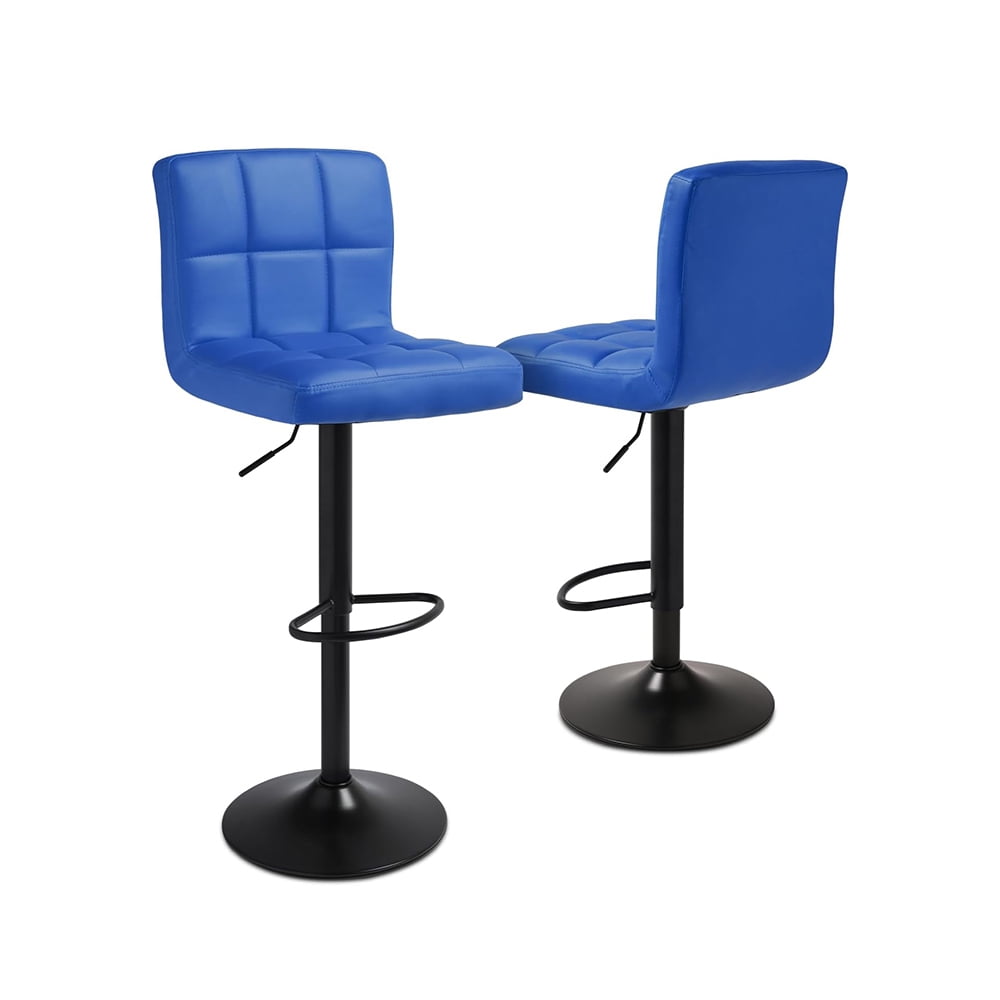 Square Lift Pub Chair, Leather Swivel Bar Stool with Metal Base ...