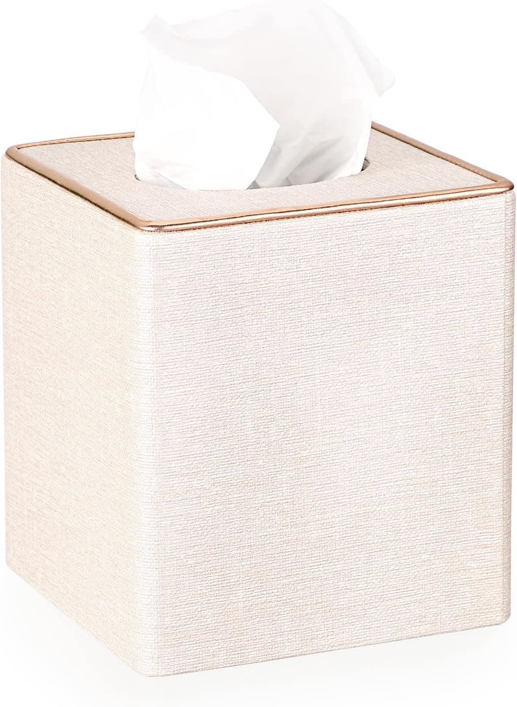 Square Linen Tissue Box Cover - Stylish Cube Tissue Box Holder with ...