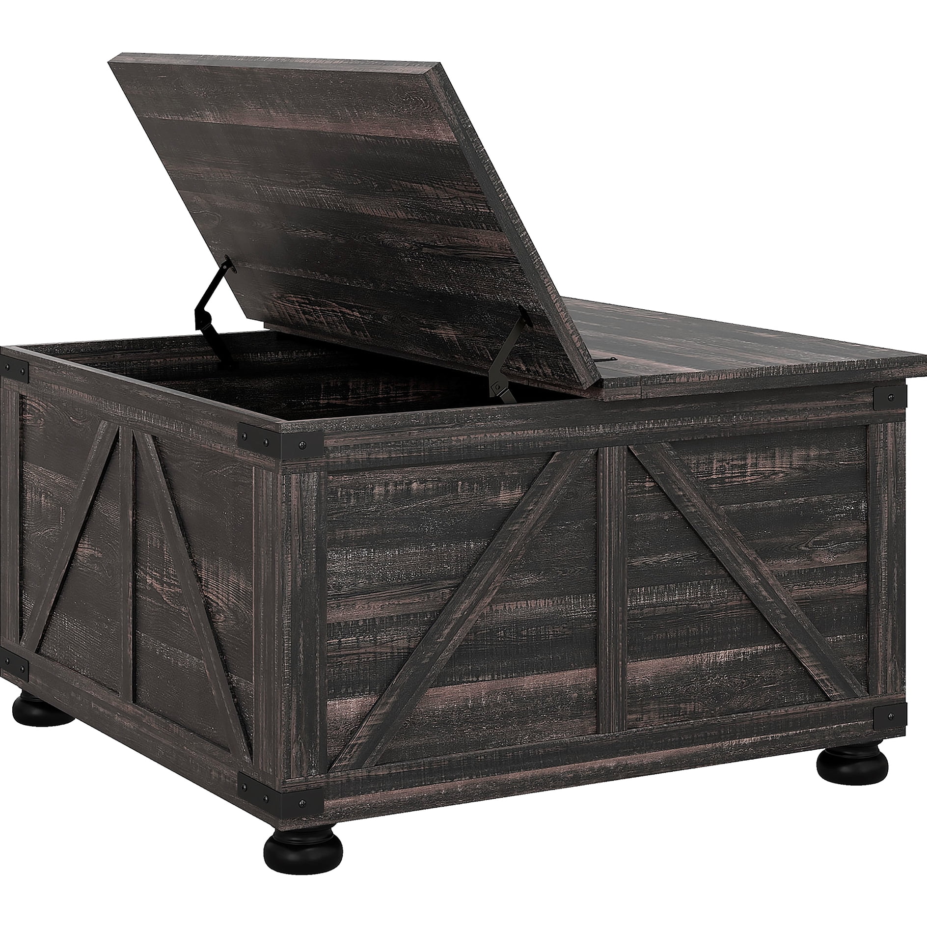 Square Living Room Table With Elegance And Hidden Storage Option Coffee ...