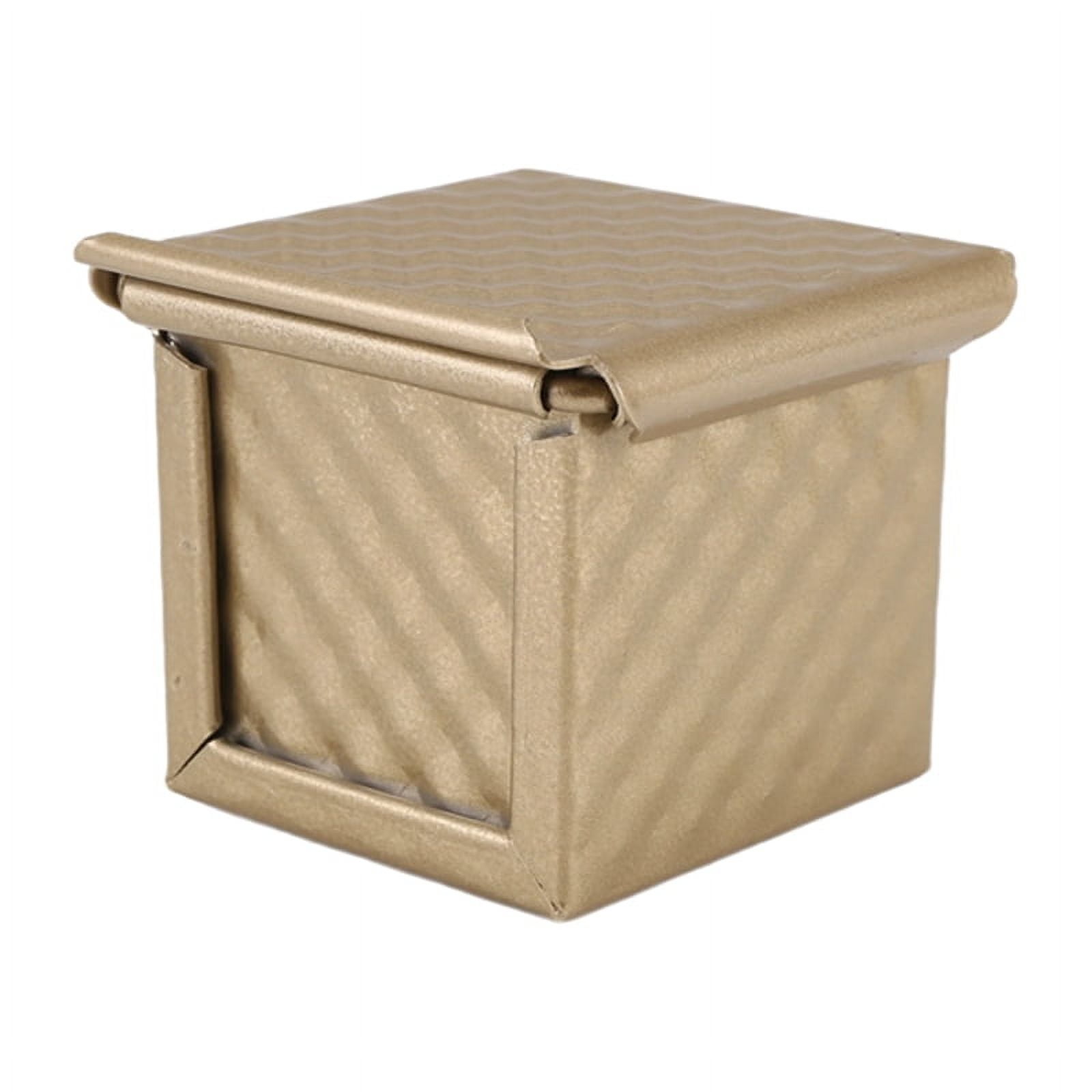 Square Loaf Pan with Lid Toast Mold Bread Pullman Cover Non-Stick Mini ...