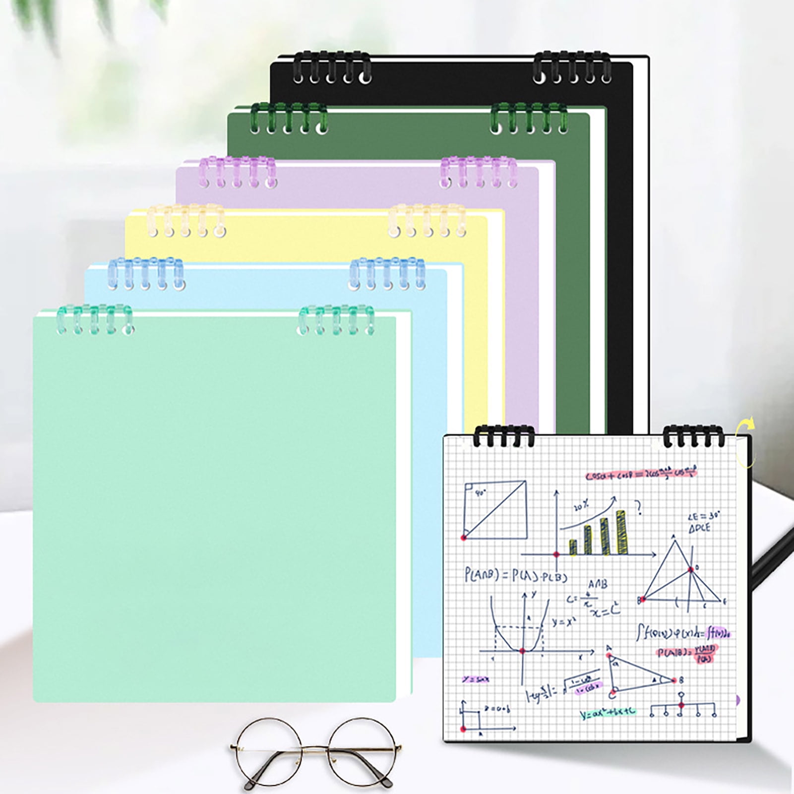 Square Loose Leaf Notebook Detachable Work Journal Spiral Thread Coil ...