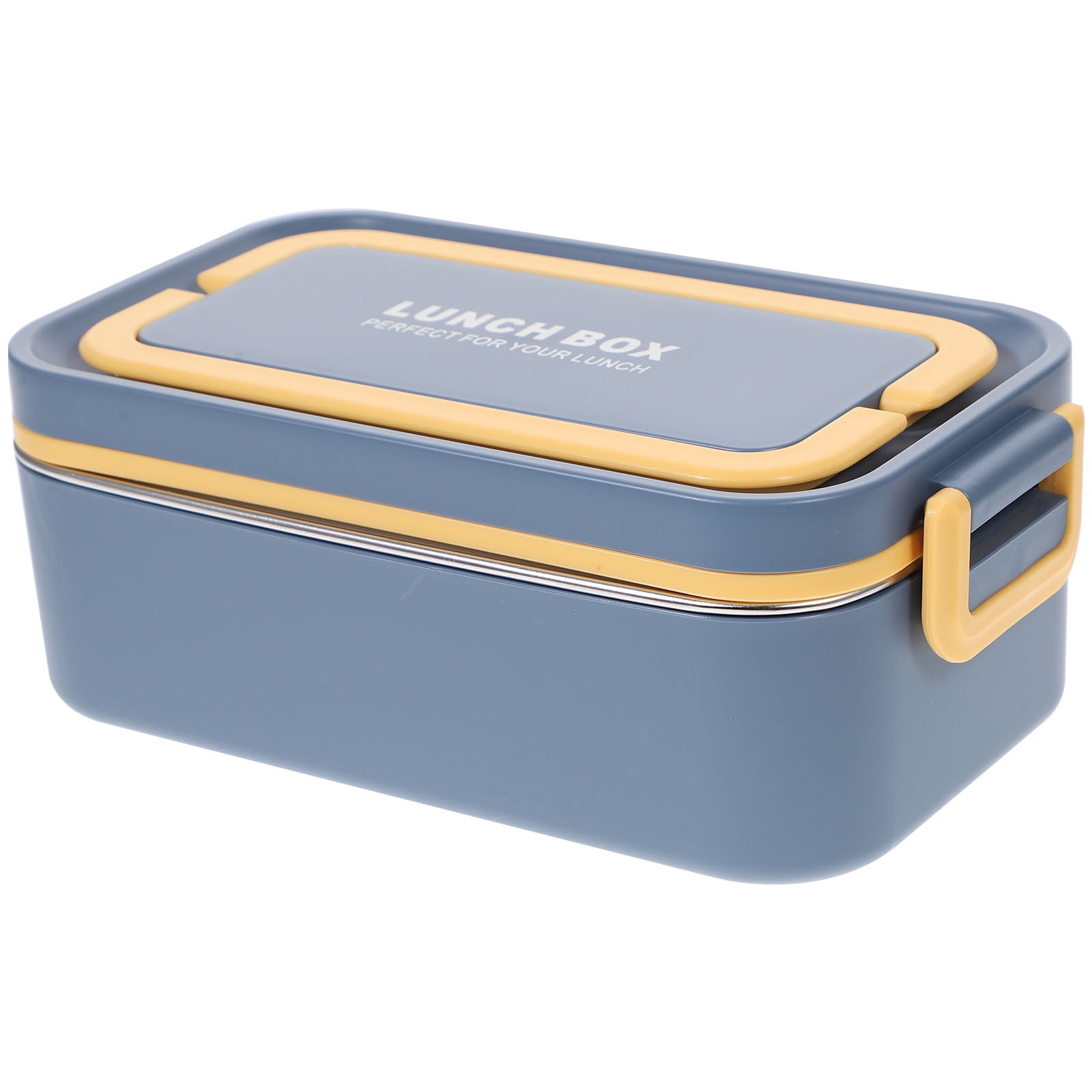 Square Lunch Box Lunchbox Metal Container with Lid Food Stainless Steel ...