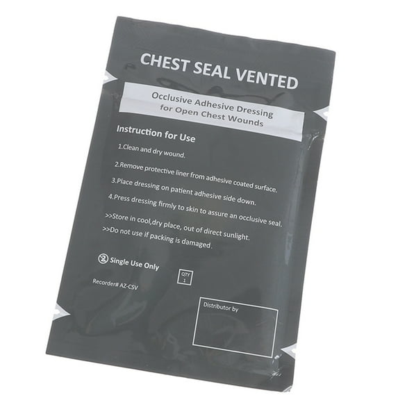 Square Medically Chest Seal Vented Dressing Bandages Chest Seal Vented ...