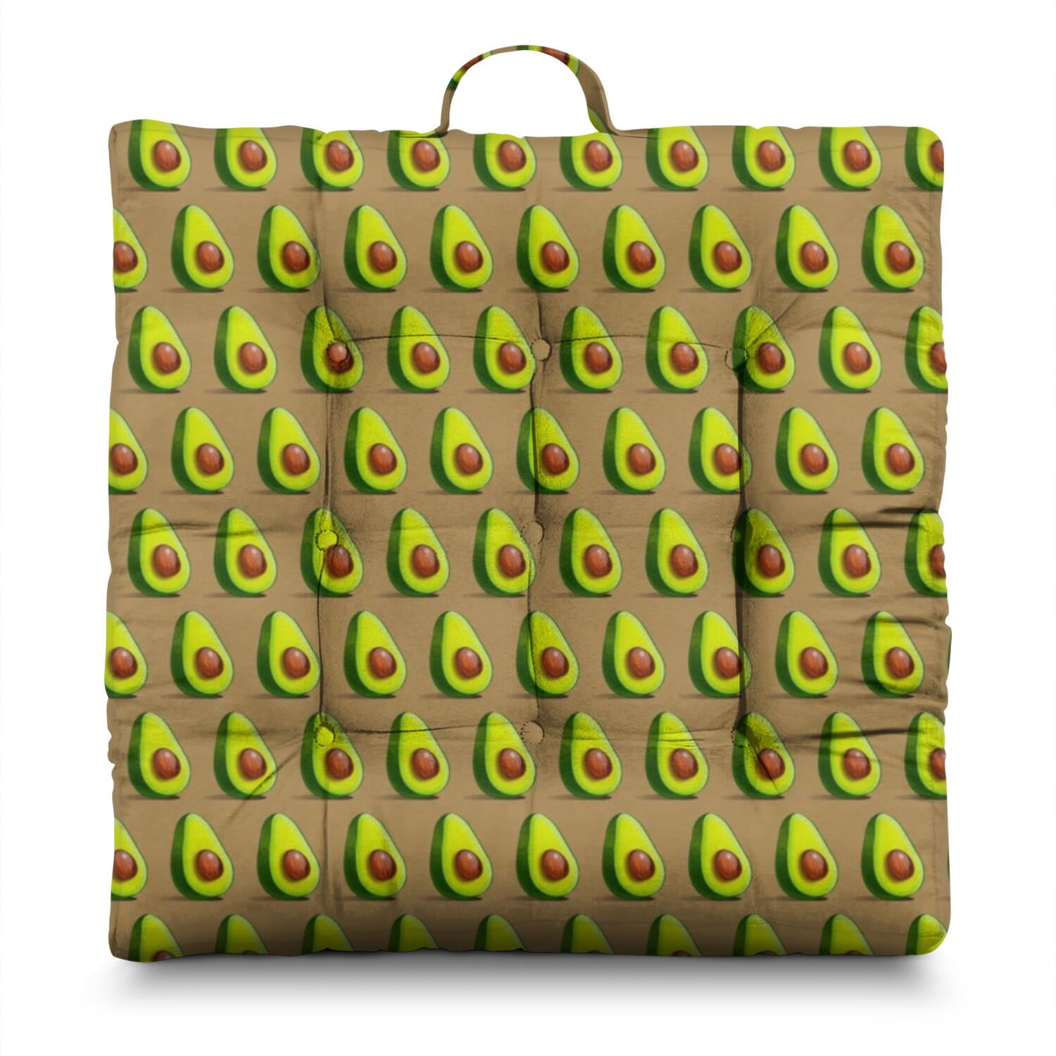 Square Meditation seat cushion - Avocado Design Cushion with Memory ...