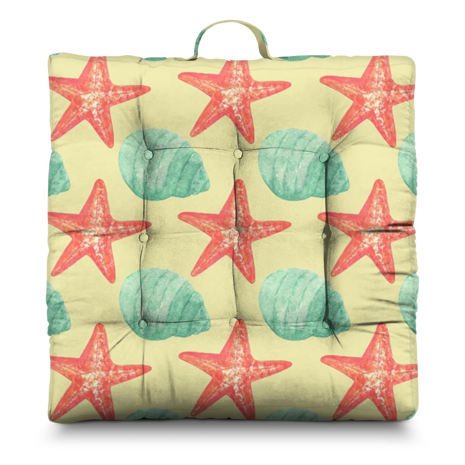 Square Meditation seat cushion - Starfish Design Cushion with Memory ...