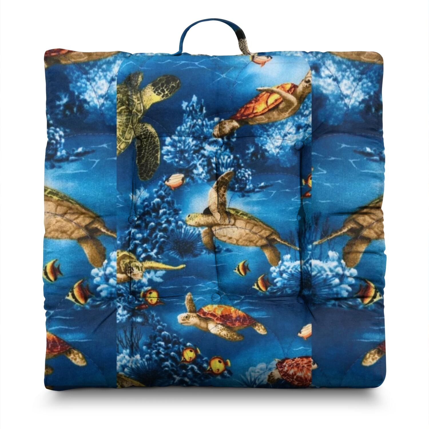 Square Meditation seat cushion - Turtle Design Cushion with Memory Foam ...