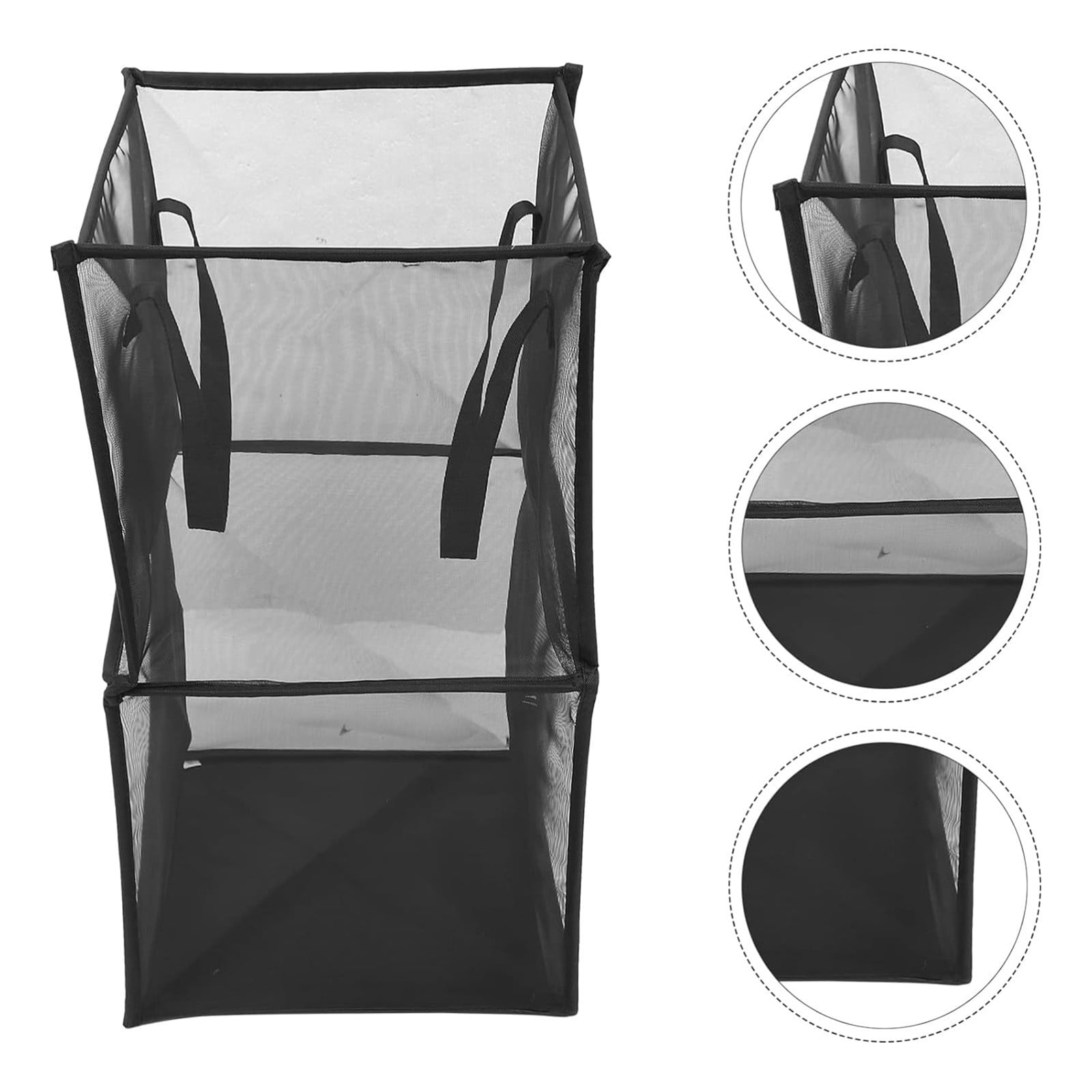 Square Mesh Laundry Basket, Large Size, Foldable, Laundry Hamper ...