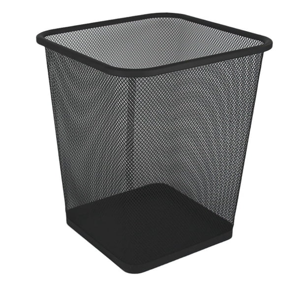 Square Mesh Waste — Wrought Trash Can — Versatile For Living Room ...