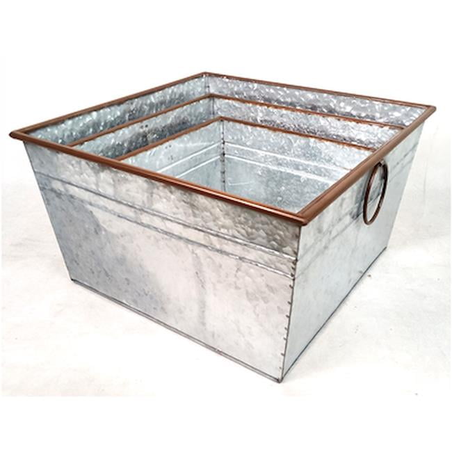 Square Metal with Handles Bucket - Walmart.com