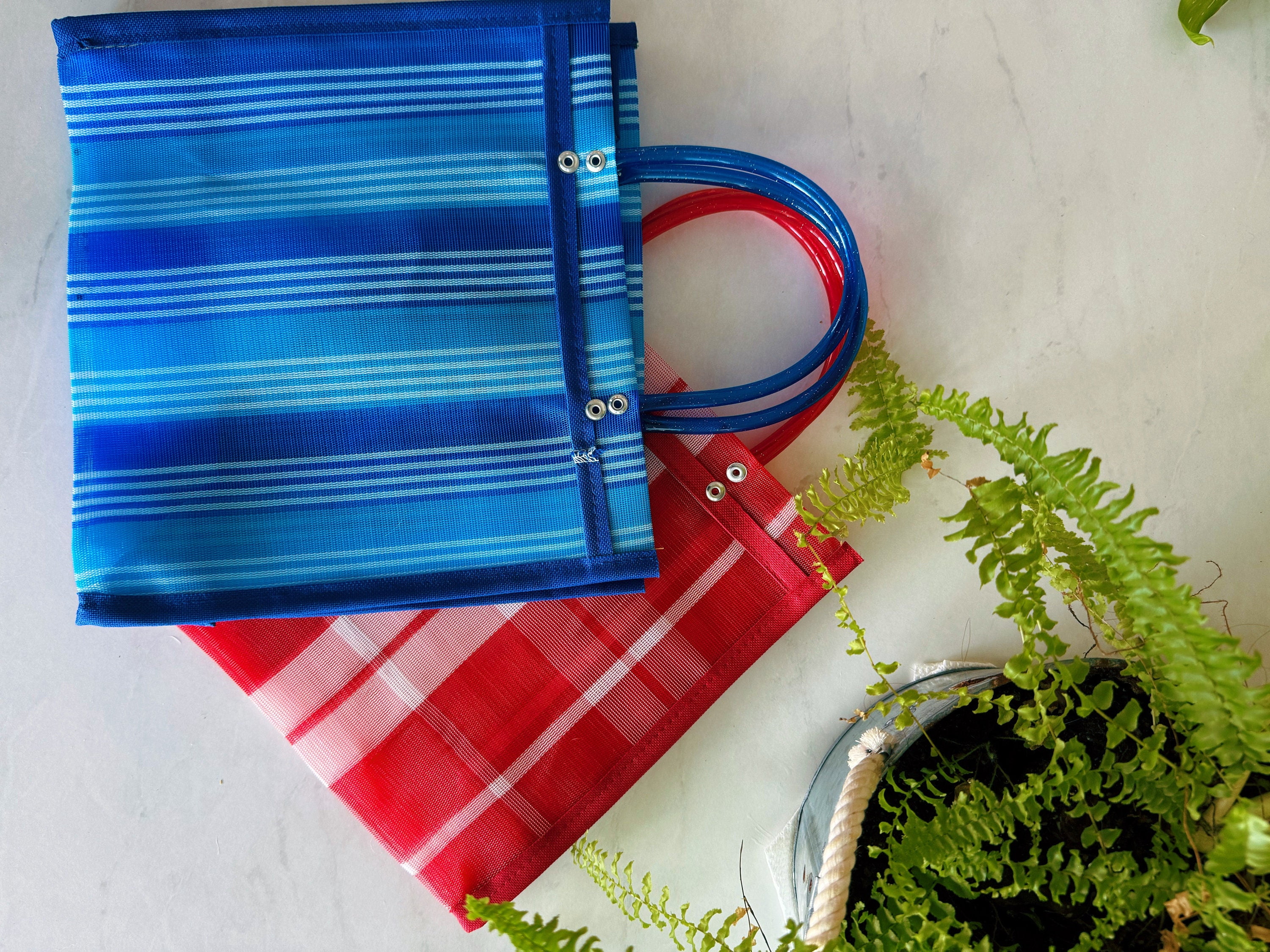 Square Mexican Woven Tote Purse 10x10 in, Multicolor Artisanal Design ...