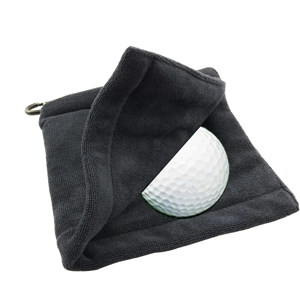 Square Microfiber Golf Ball Cleaning Towel with Carabiner Hook Water ...
