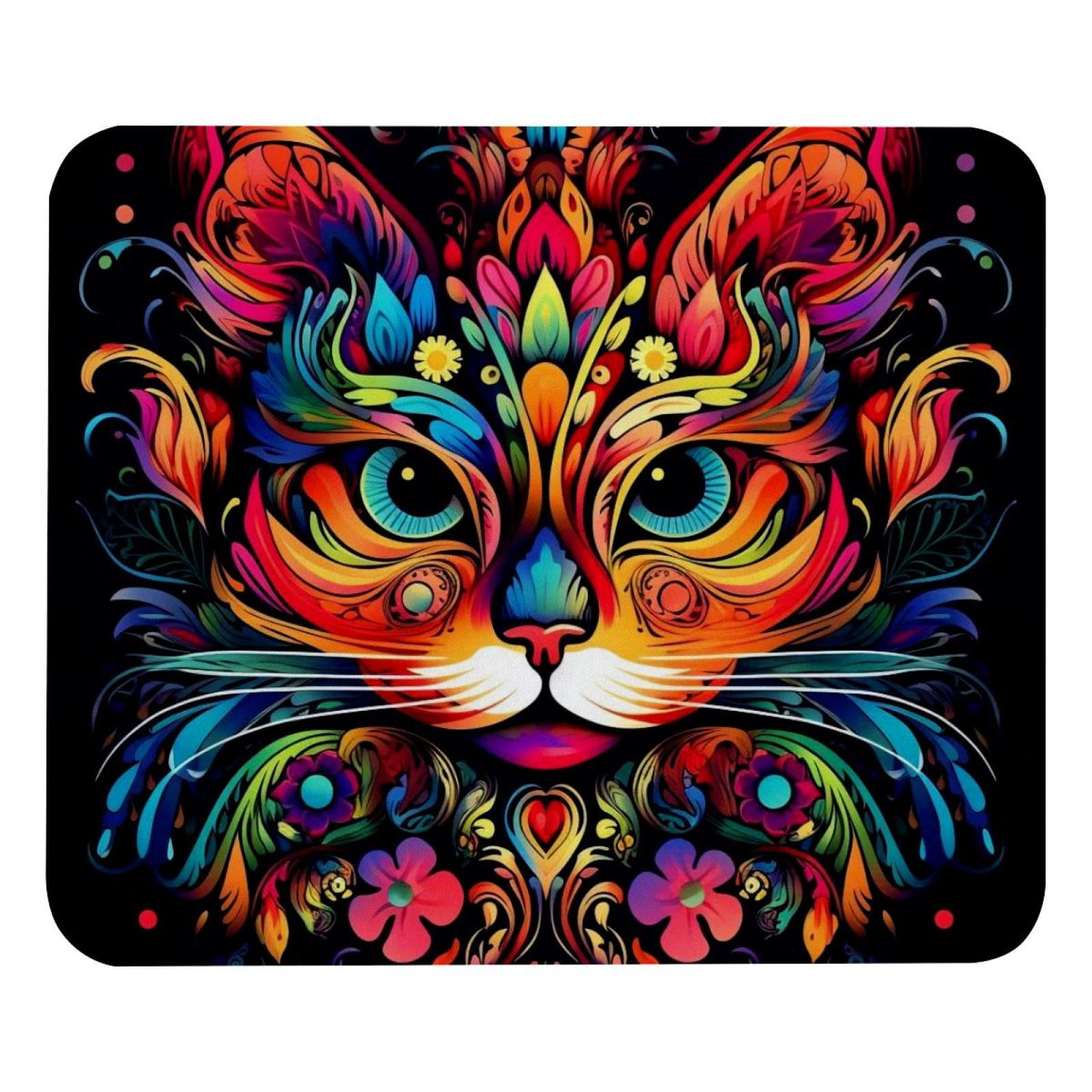 Square Mouse Pad 8.3x9.8 Inch, Cat Noble Mousepad for Laptop Gaming, Stitched Edge Non-Slip ...