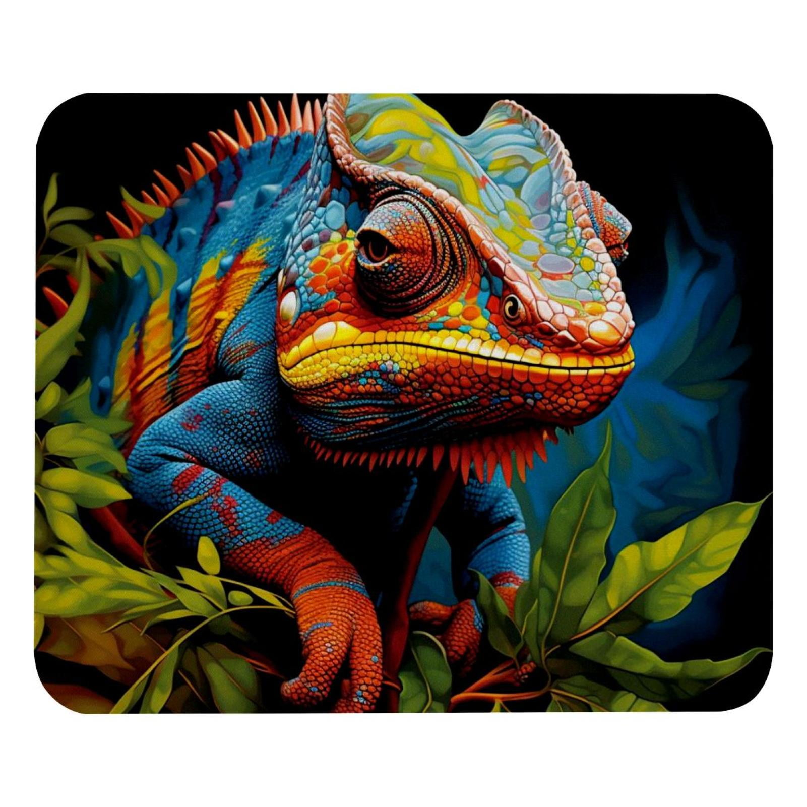 Square Mouse Pad 8.3x9.8 Inch, Chameleon Leaves Mousepad for Laptop ...