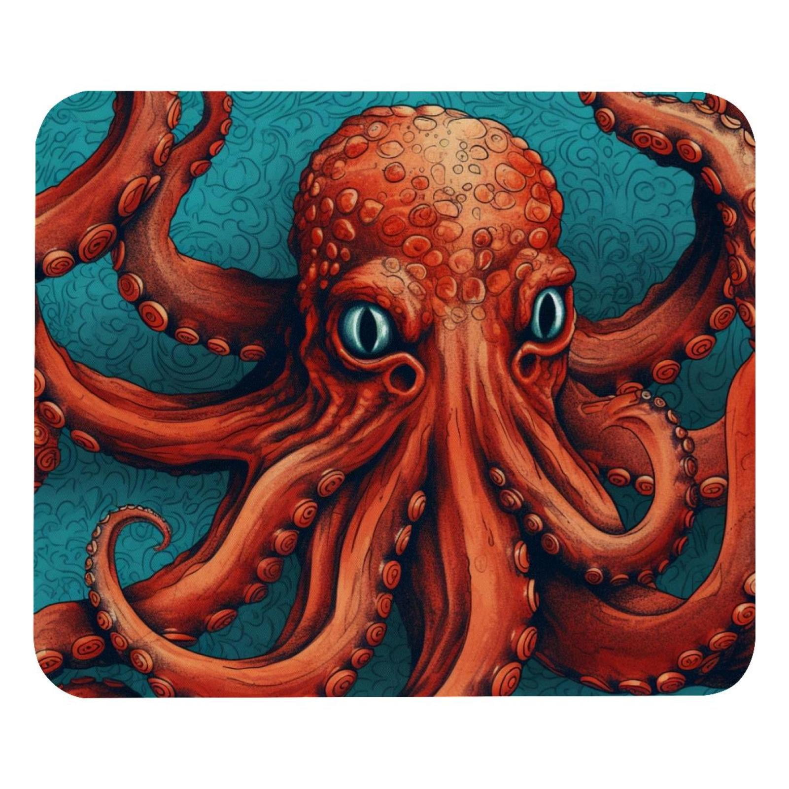 Square Mouse Pad 8.3x9.8 Inch, Octopus Terror Mousepad for Laptop ...