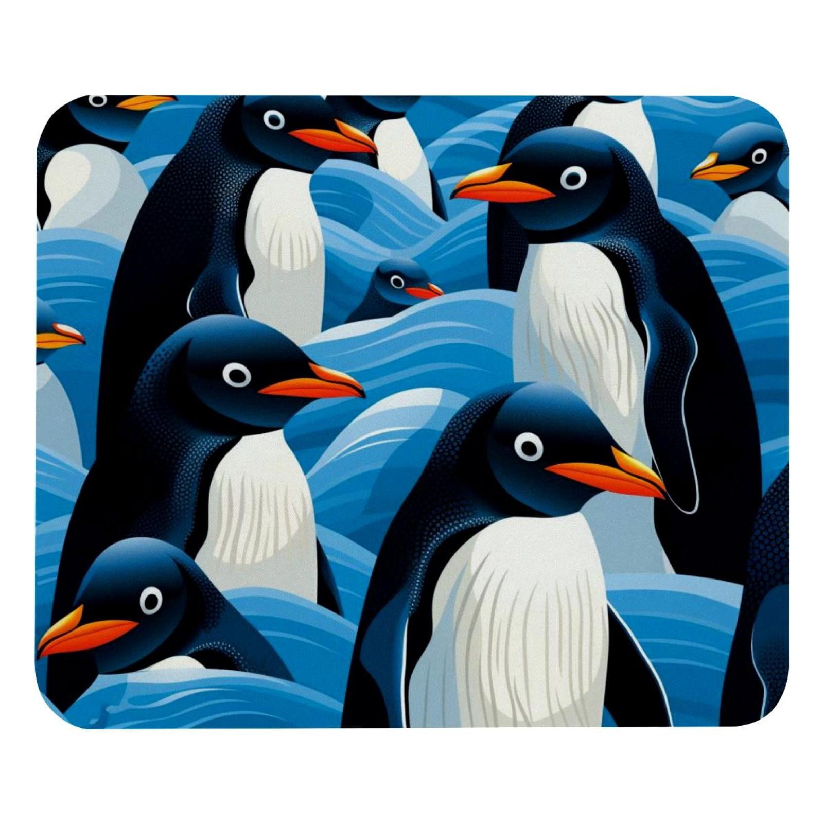 Square Mouse Pad 8.3x9.8 Inch, Penguin Cute Blue Mousepad for Laptop ...