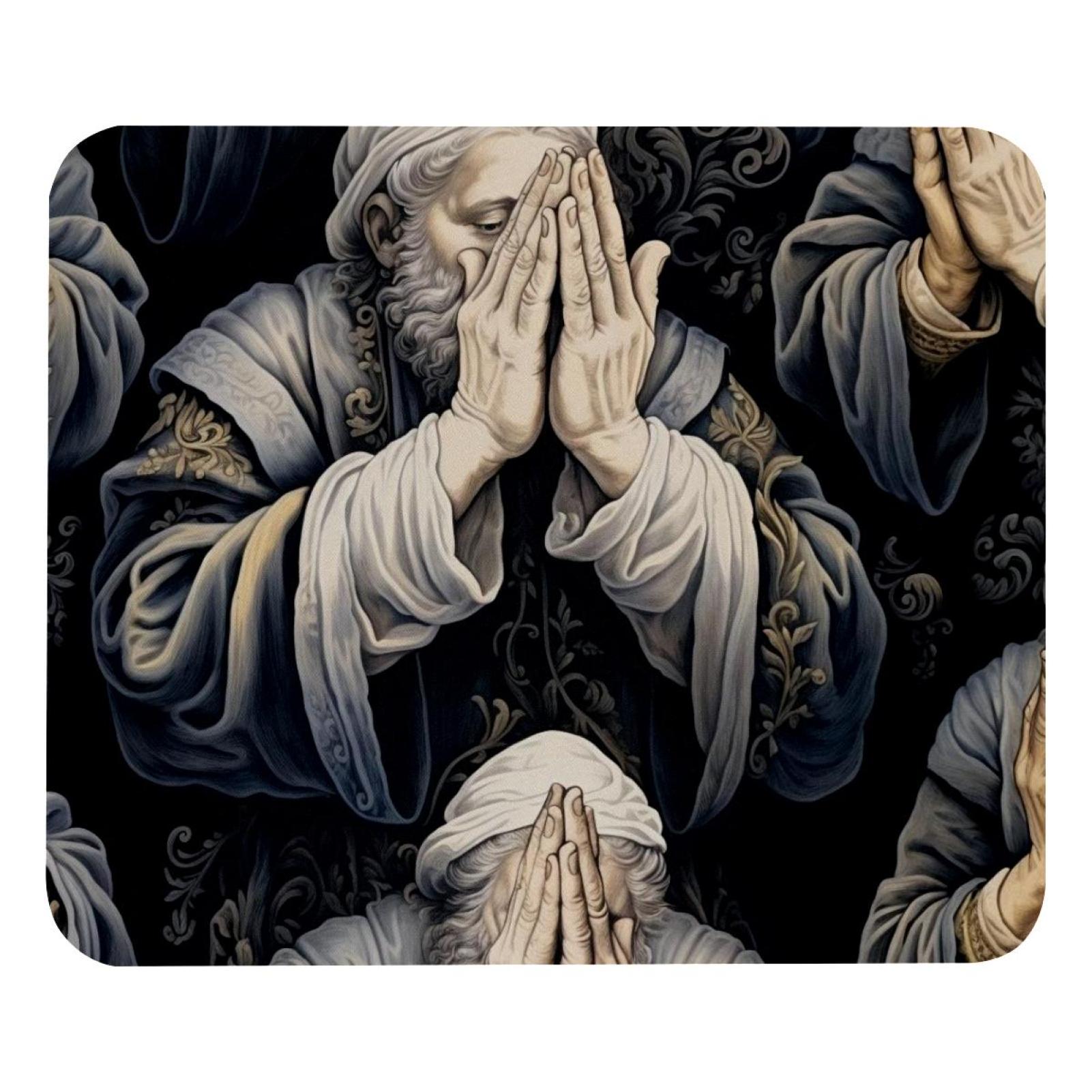 Square Mouse Pad 8.3x9.8 Inch, Praying Hands Man Mousepad for Laptop ...