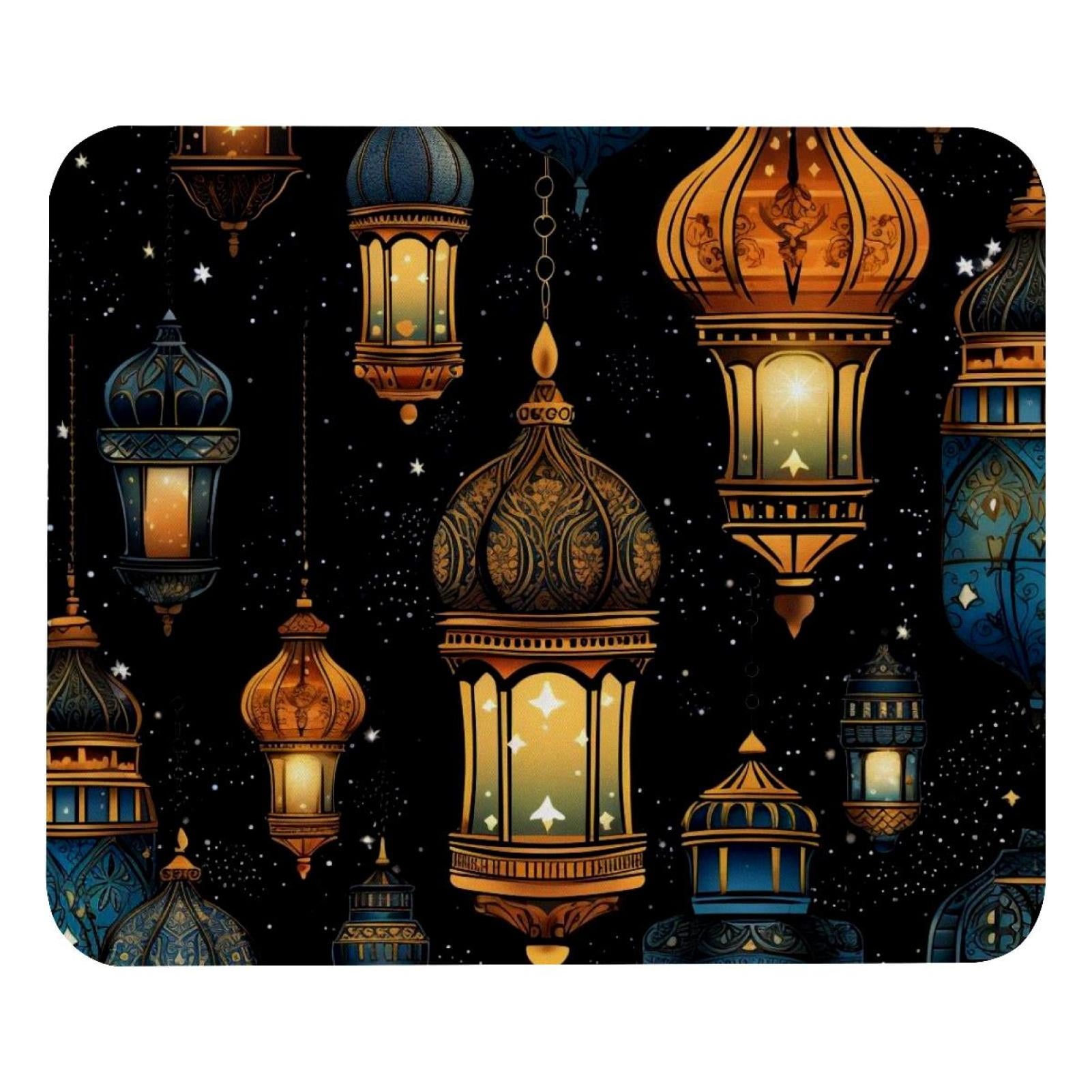 Square Mouse Pad 8.3x9.8 Inch, Ramadan Festival Lanterns Bright ...