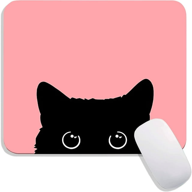Square Mouse Pad Black Cat,Personalized Premium-Textured Custom Mouse ...