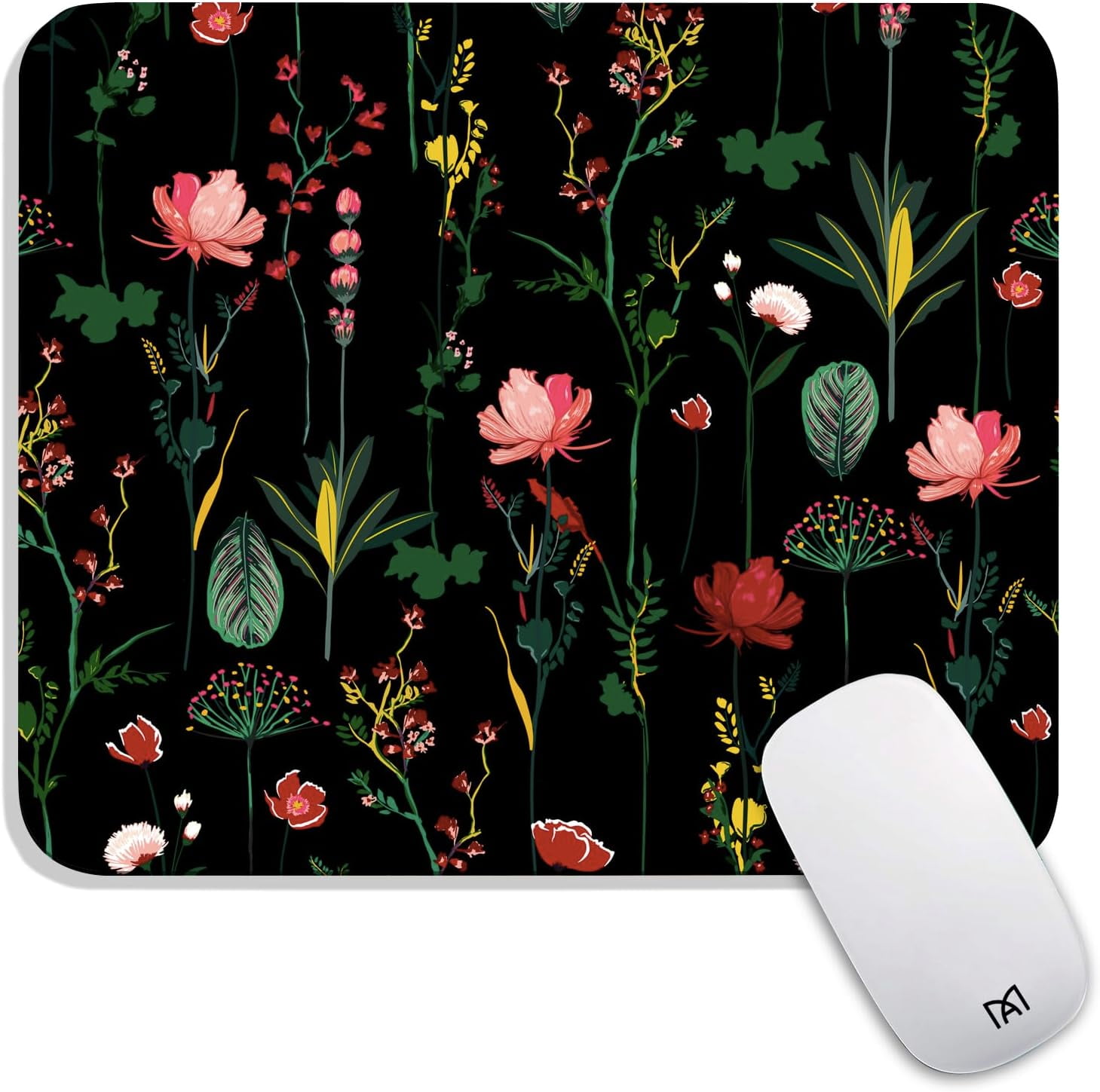 Square Mouse Pad Blooming Botanical Flowers,Personalized Premium ...