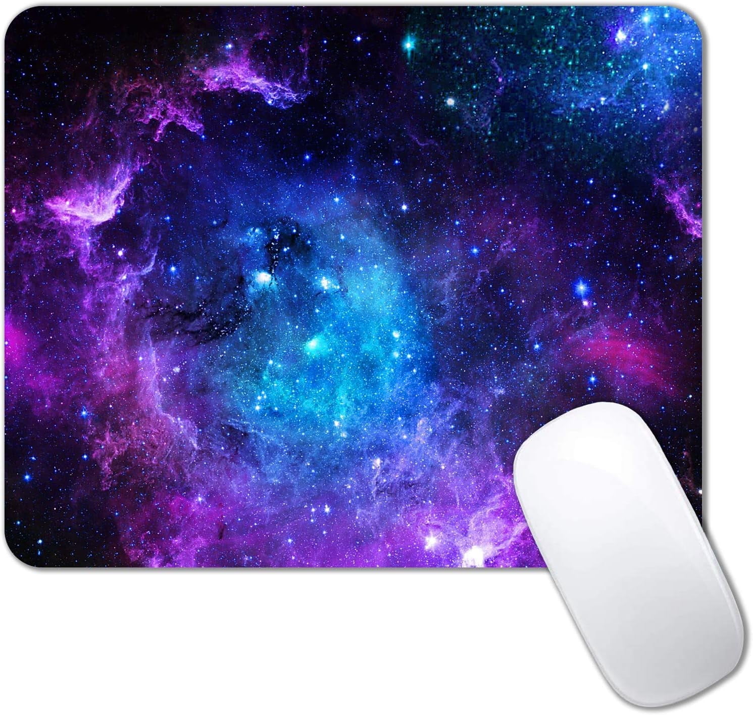 Square Mouse Pad,Blue Purple Galaxy Nebula Universe Outer Space ...