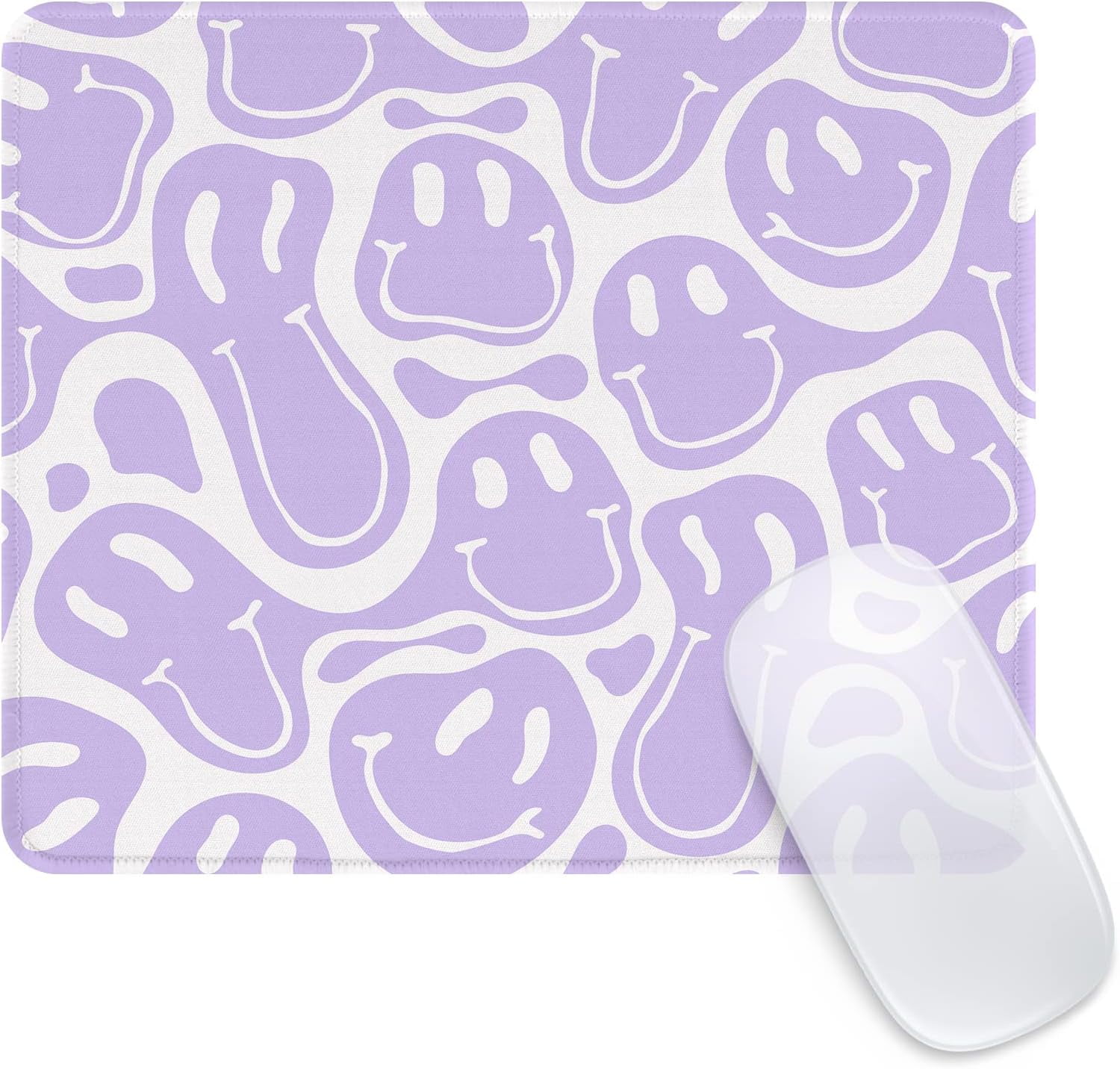 Square Mouse Pad Cute Retro Smiley Hippie,Office Home Personalized ...