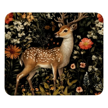 Square Mouse Pad Abstract Boho Florals, Washable Mousepad Non-Slip ...