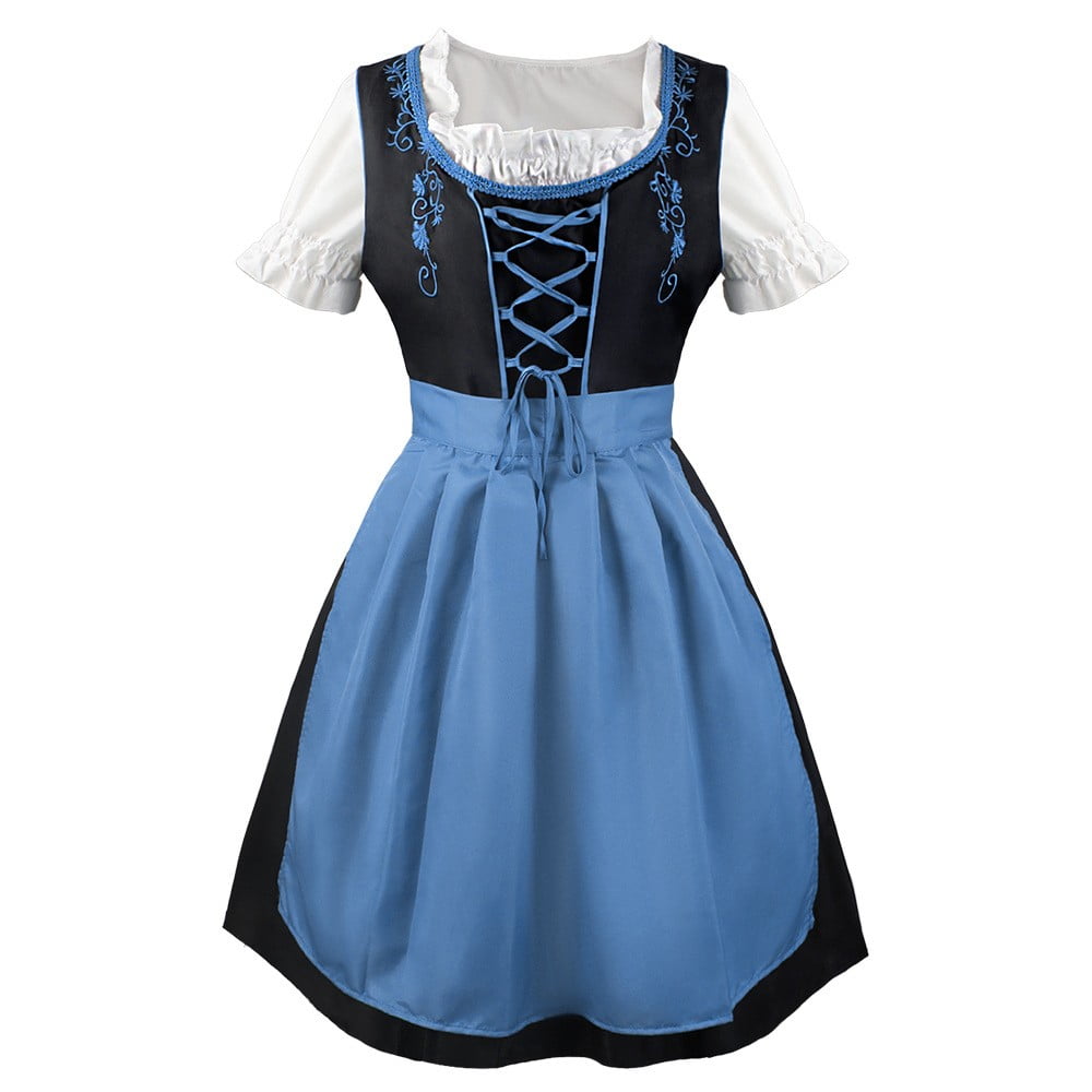 Square Neck Apron Oktoberfest Halloween Dress Bavarian Traditional ...