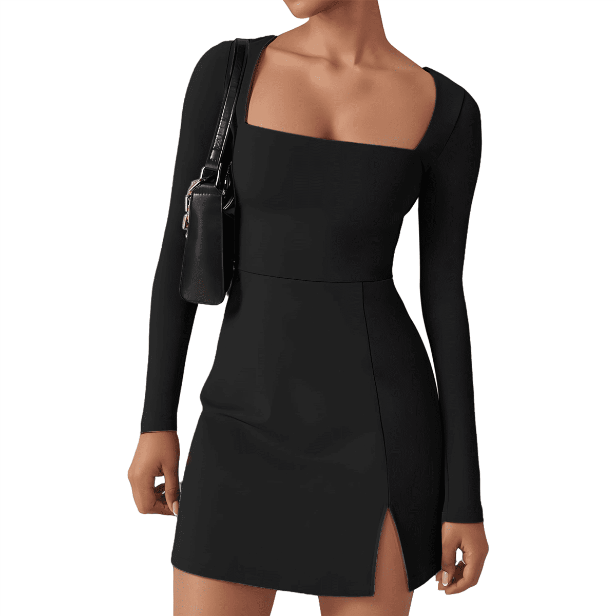 Square Neck Bodice Dress as shown in the picture - Walmart.com
